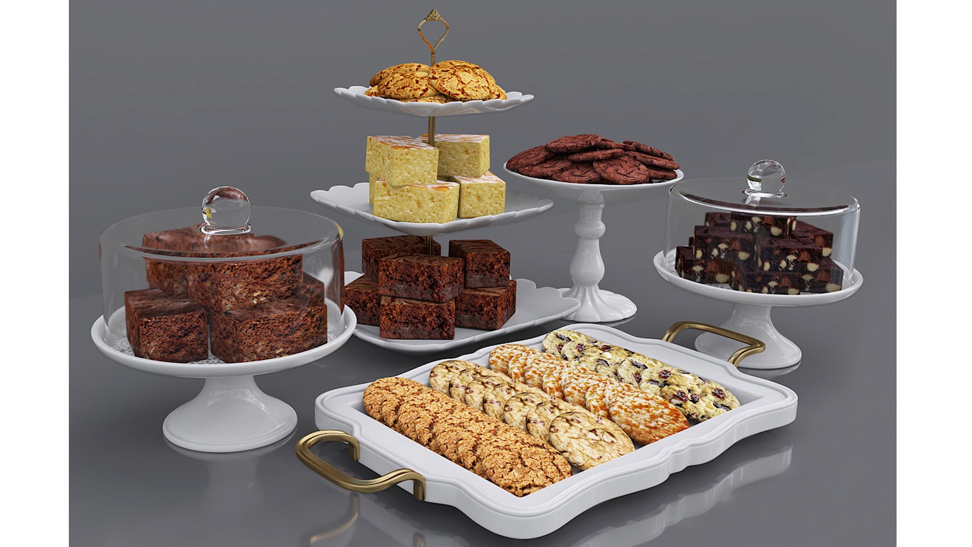 3D Cake bars and cookies - TurboSquid 1900708