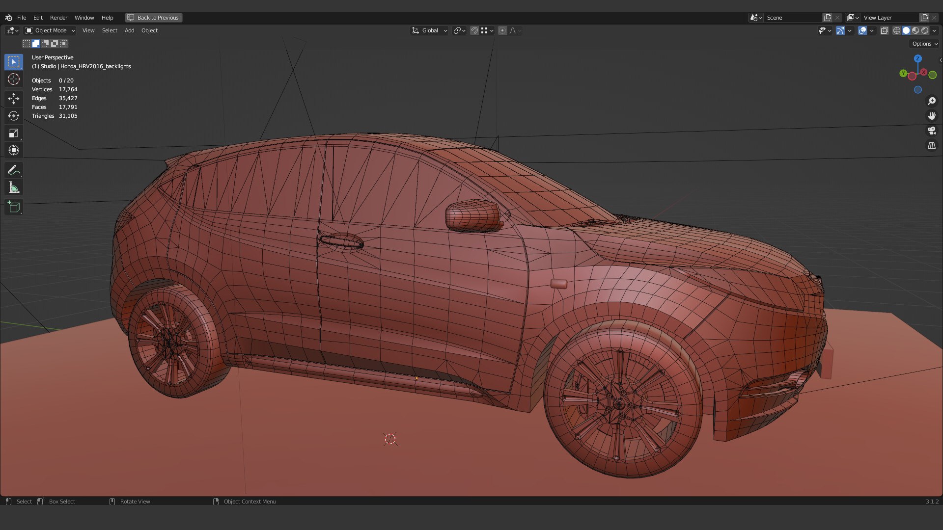3D Honda HRV 2016 Lowpoly - TurboSquid 1971645