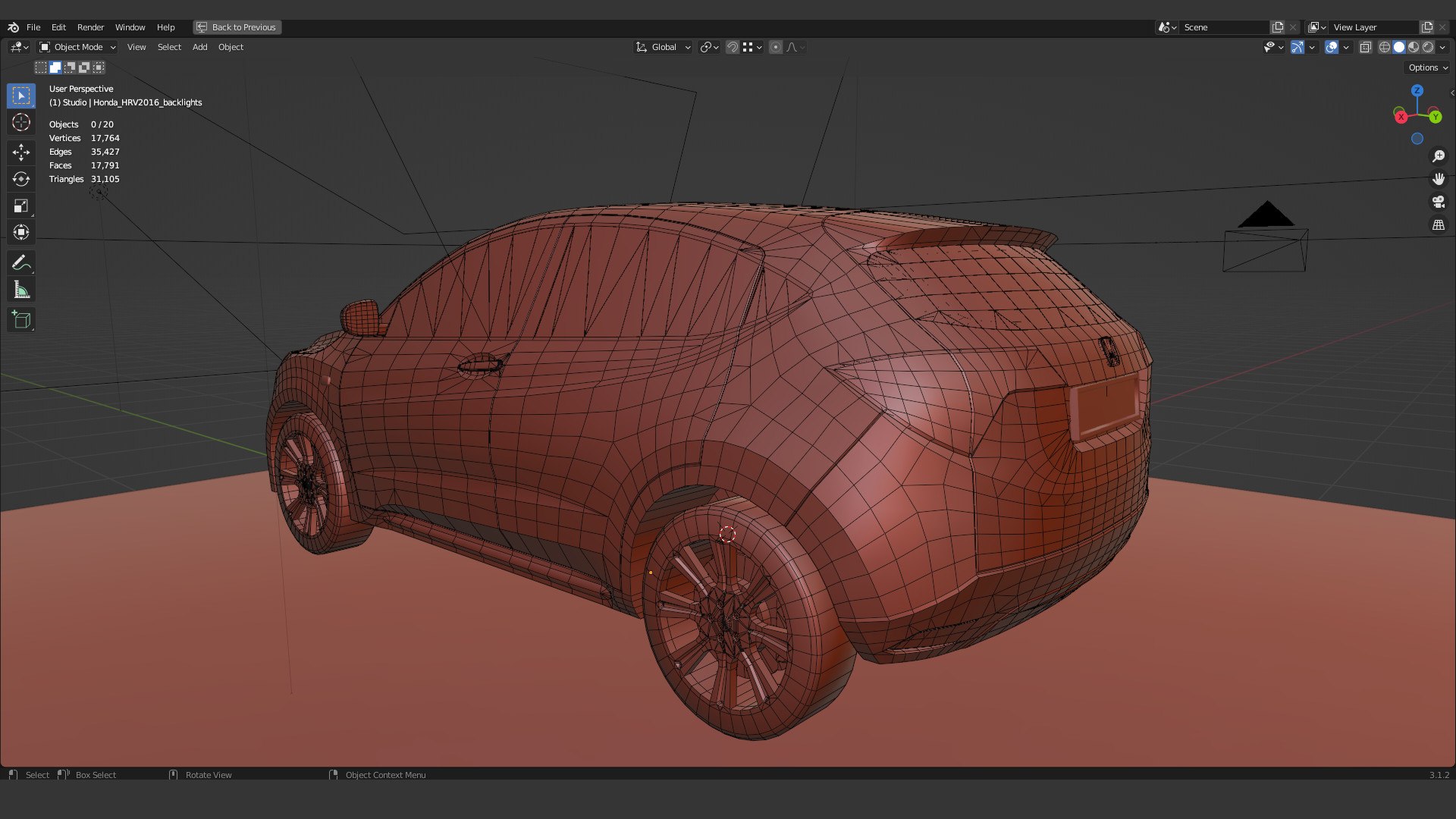 3D Honda HRV 2016 Lowpoly - TurboSquid 1971645