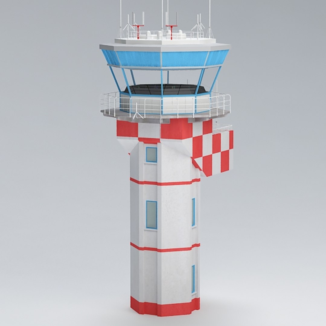 3d Airport Control Tower