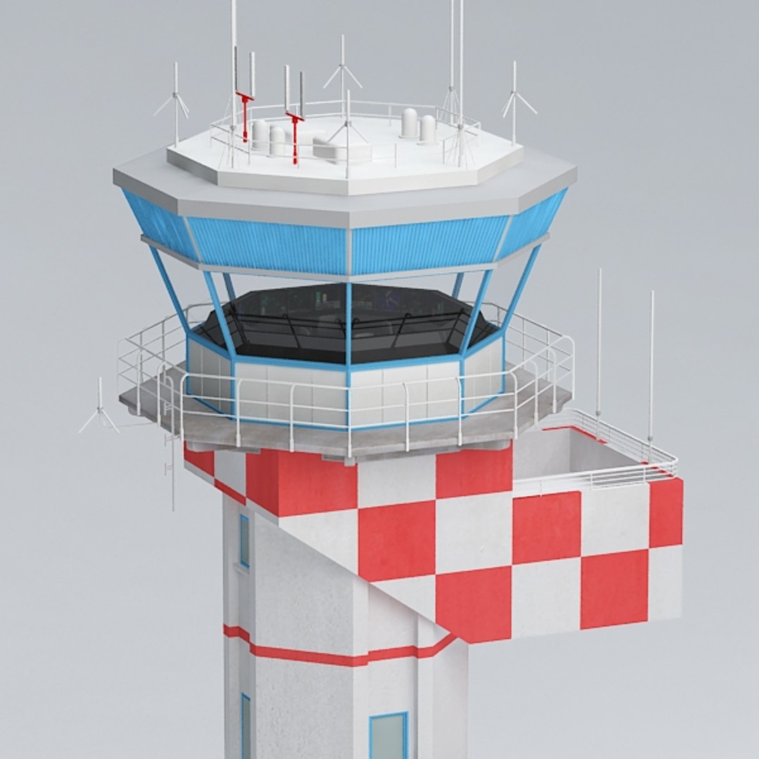 3d Airport Control Tower