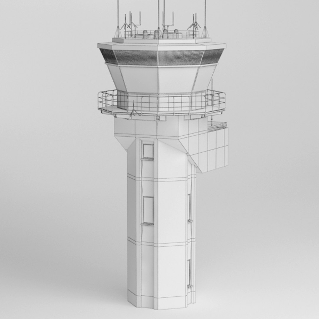3d Airport Control Tower