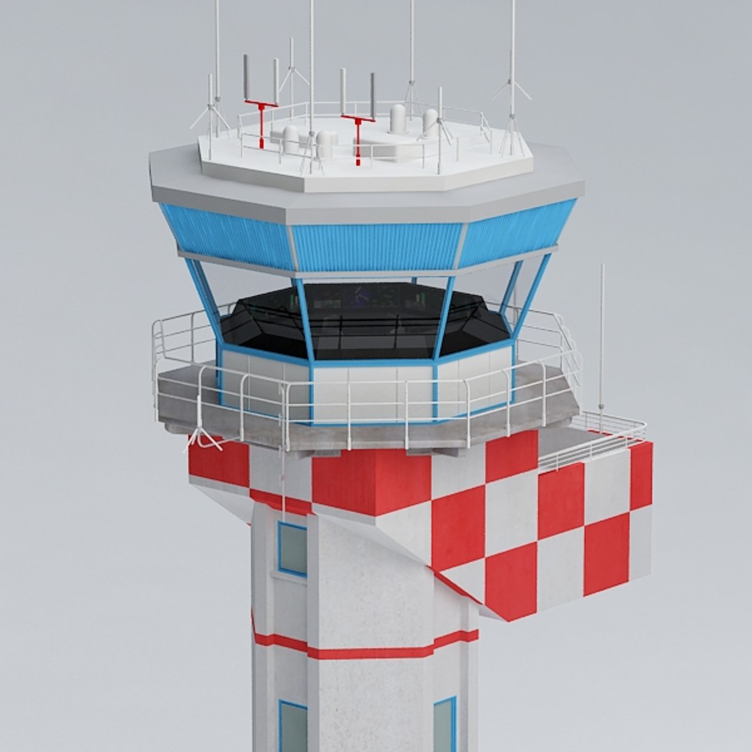 3d Airport Control Tower