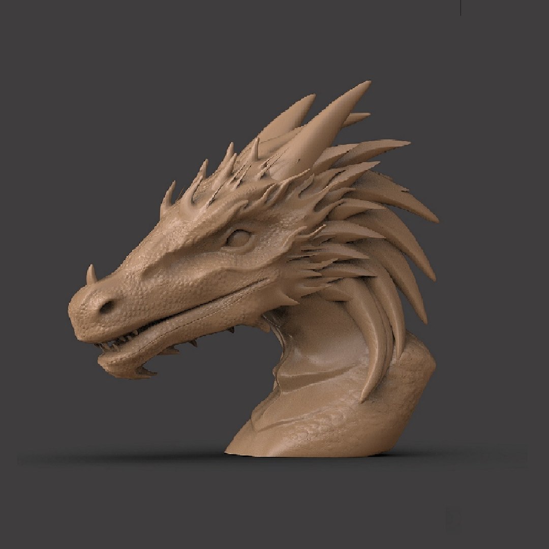 Dragon Bust 3D Model - TurboSquid 2131306