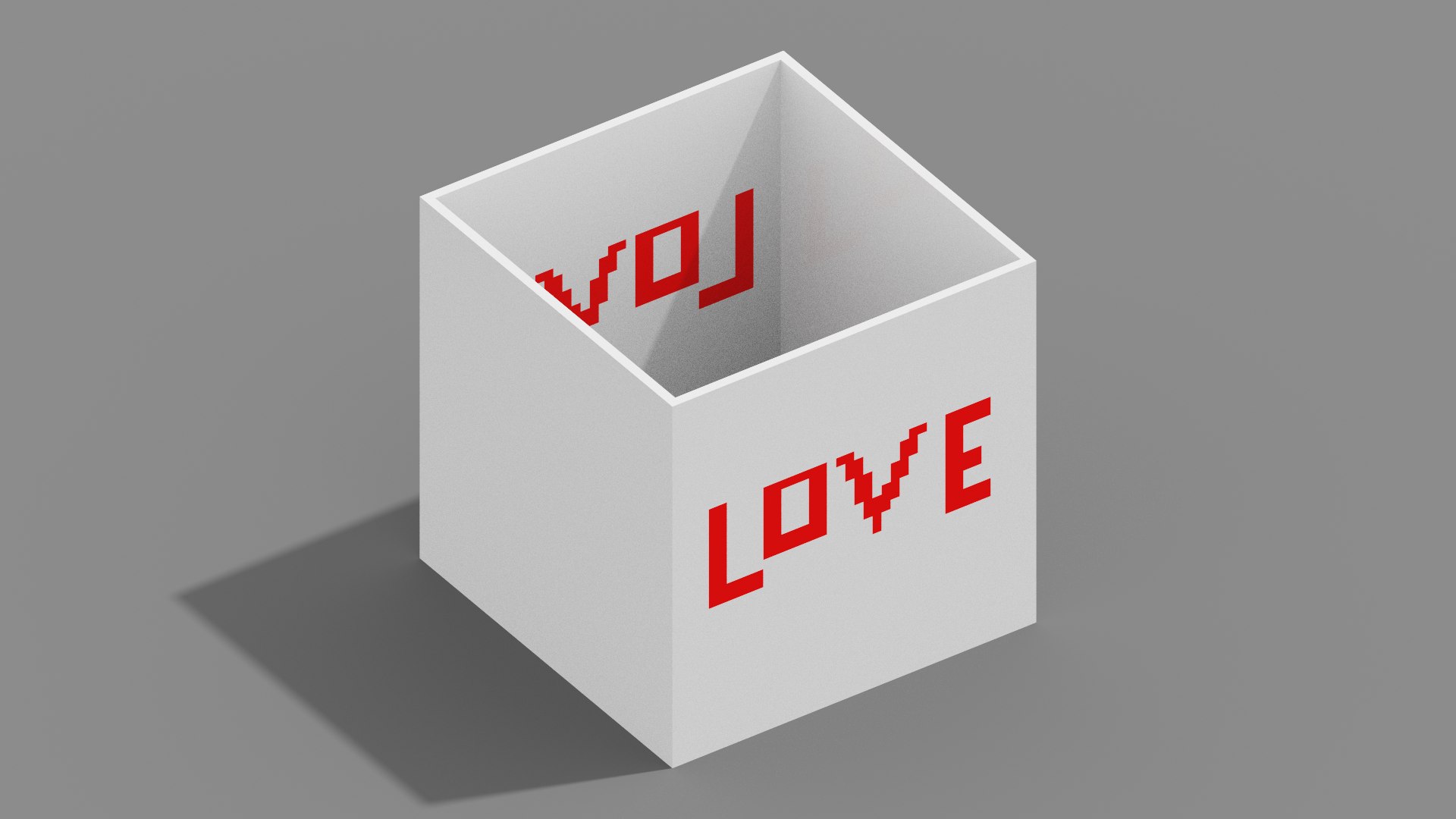 Voxel Love Box 3D - TurboSquid 1869162