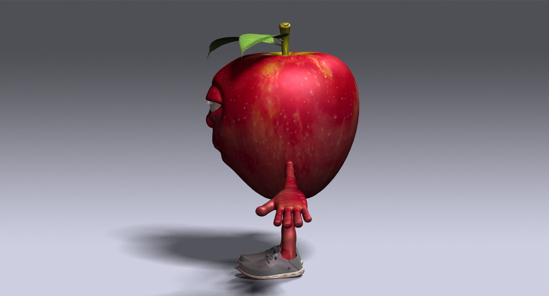 Apple cartoon character 2 3D model - TurboSquid 1294593