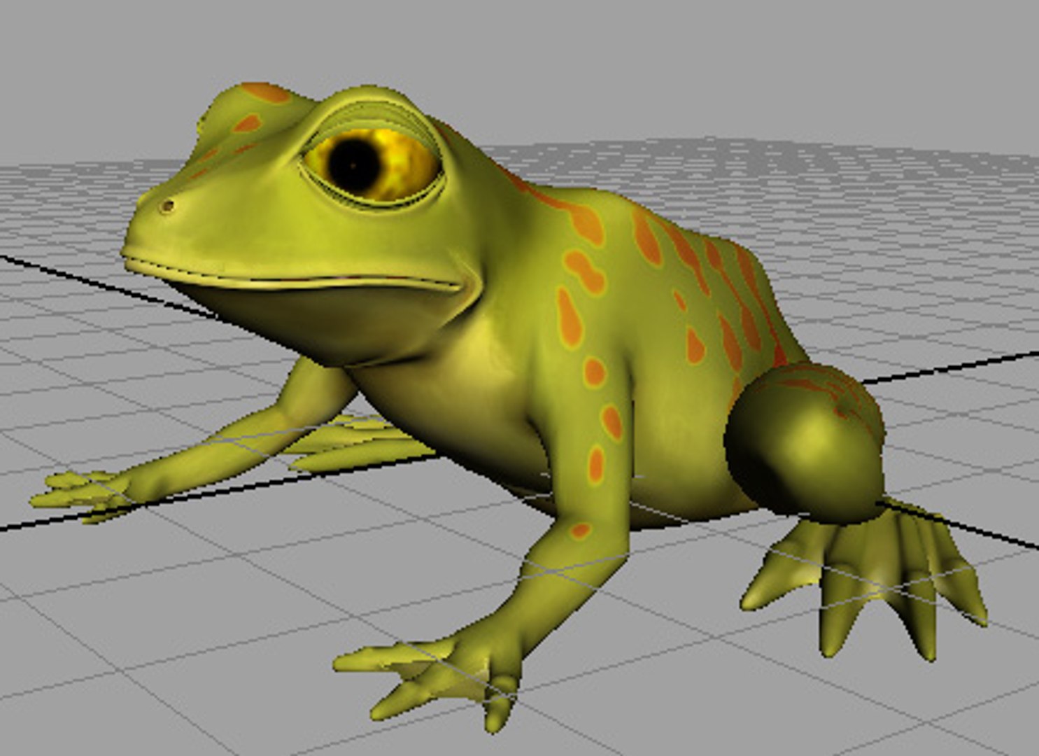 Stylized Frog 3d Model