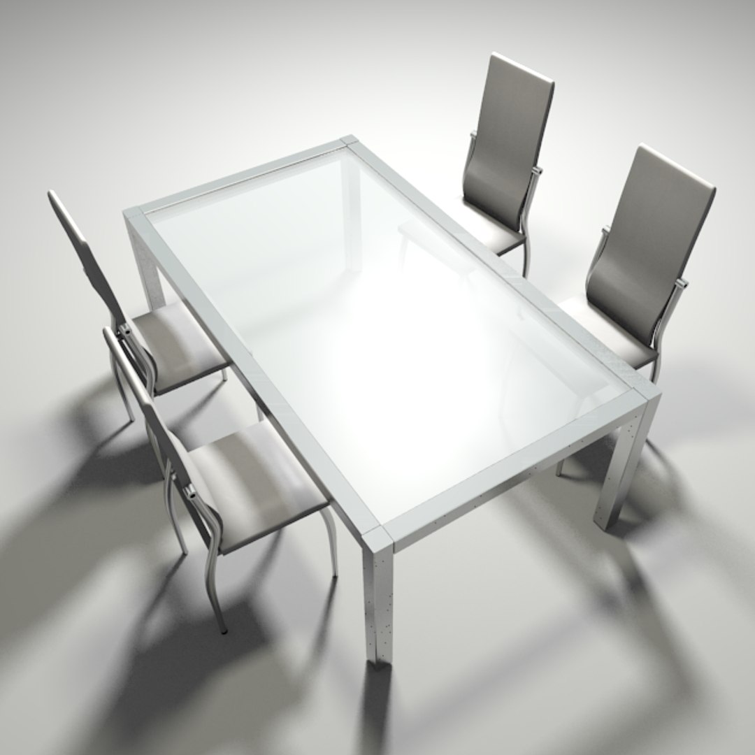 Realistic table chairs 3D model - TurboSquid 1314651