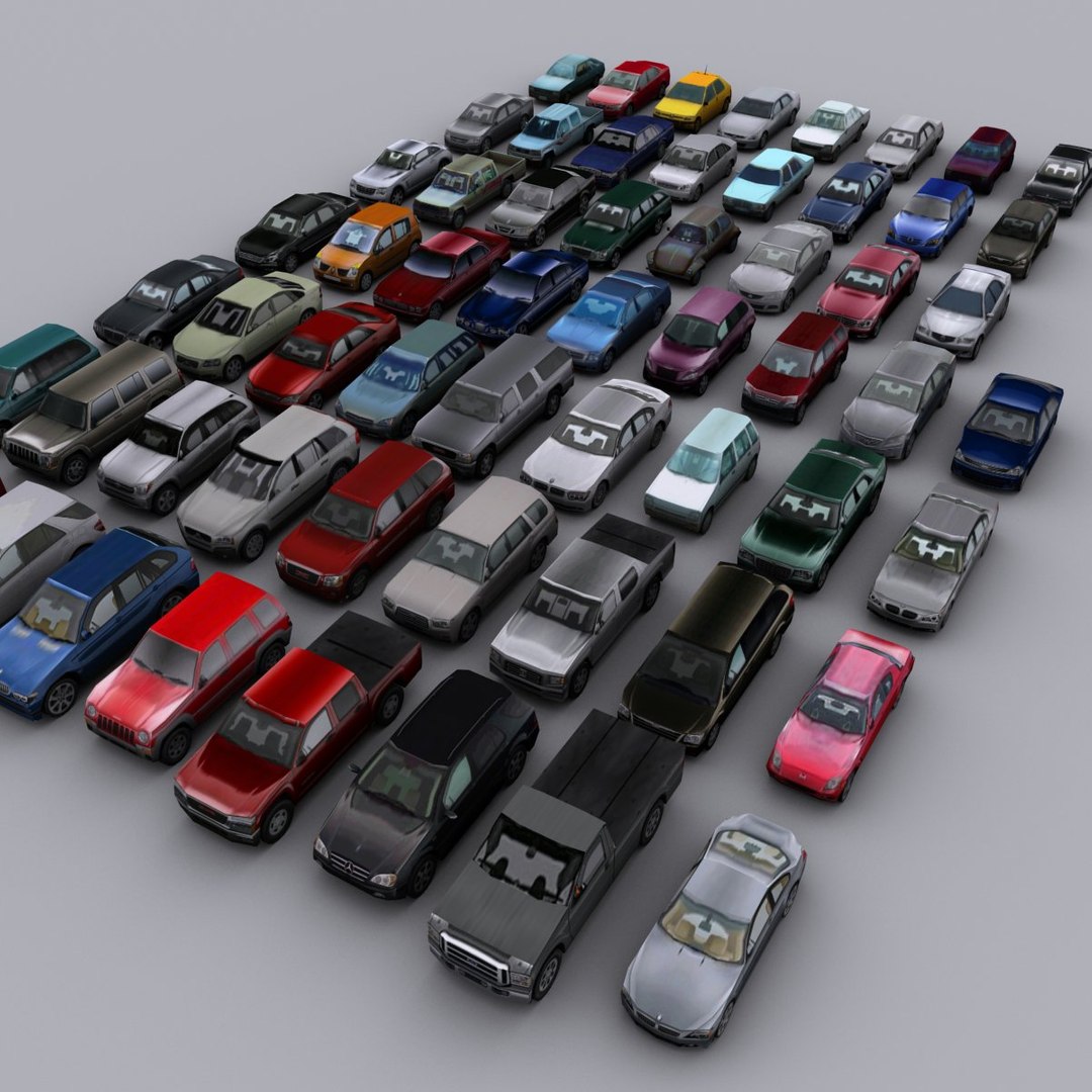 Cars Background Details 3d Model