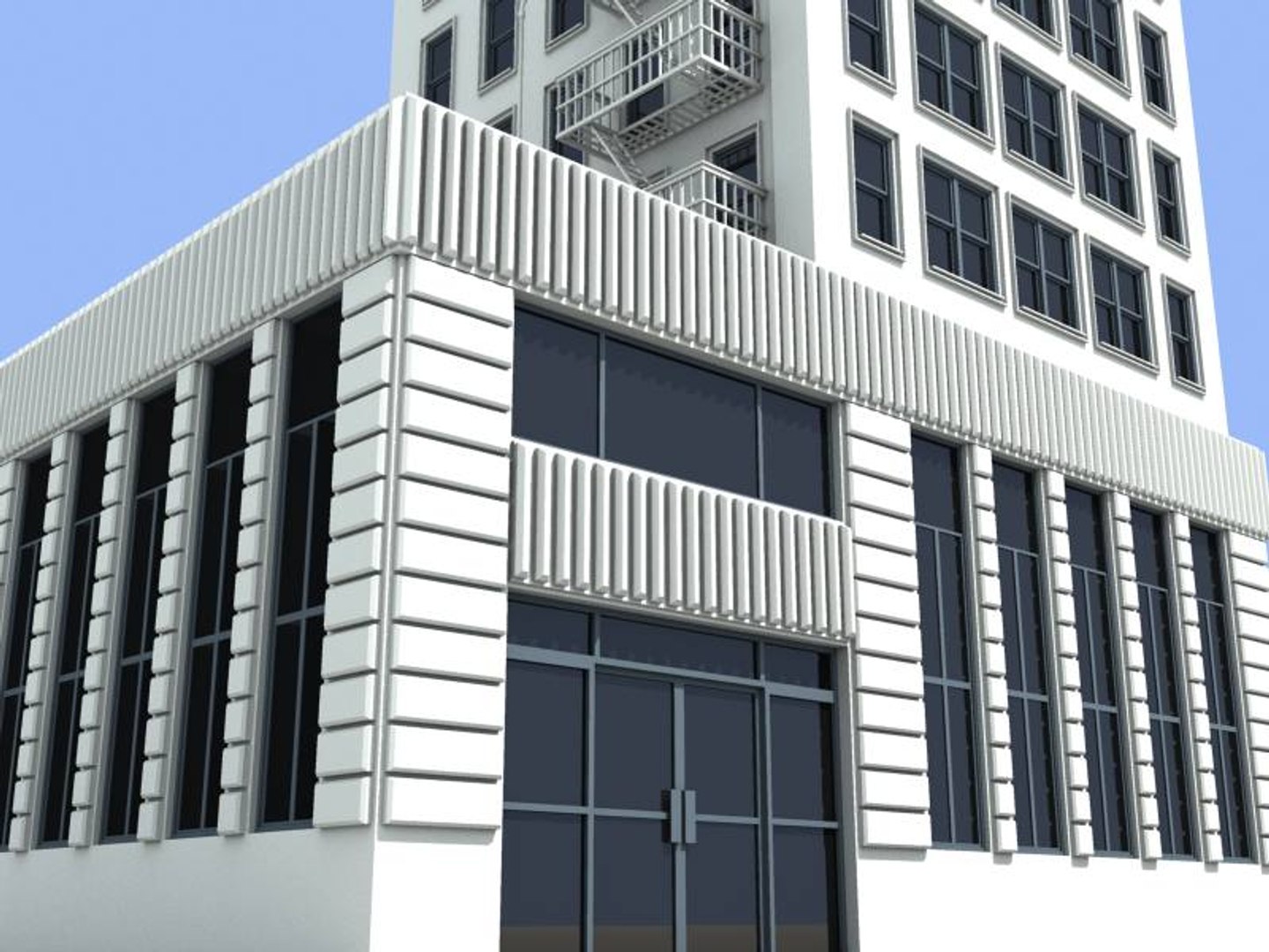 3d Model Bank Building Structure