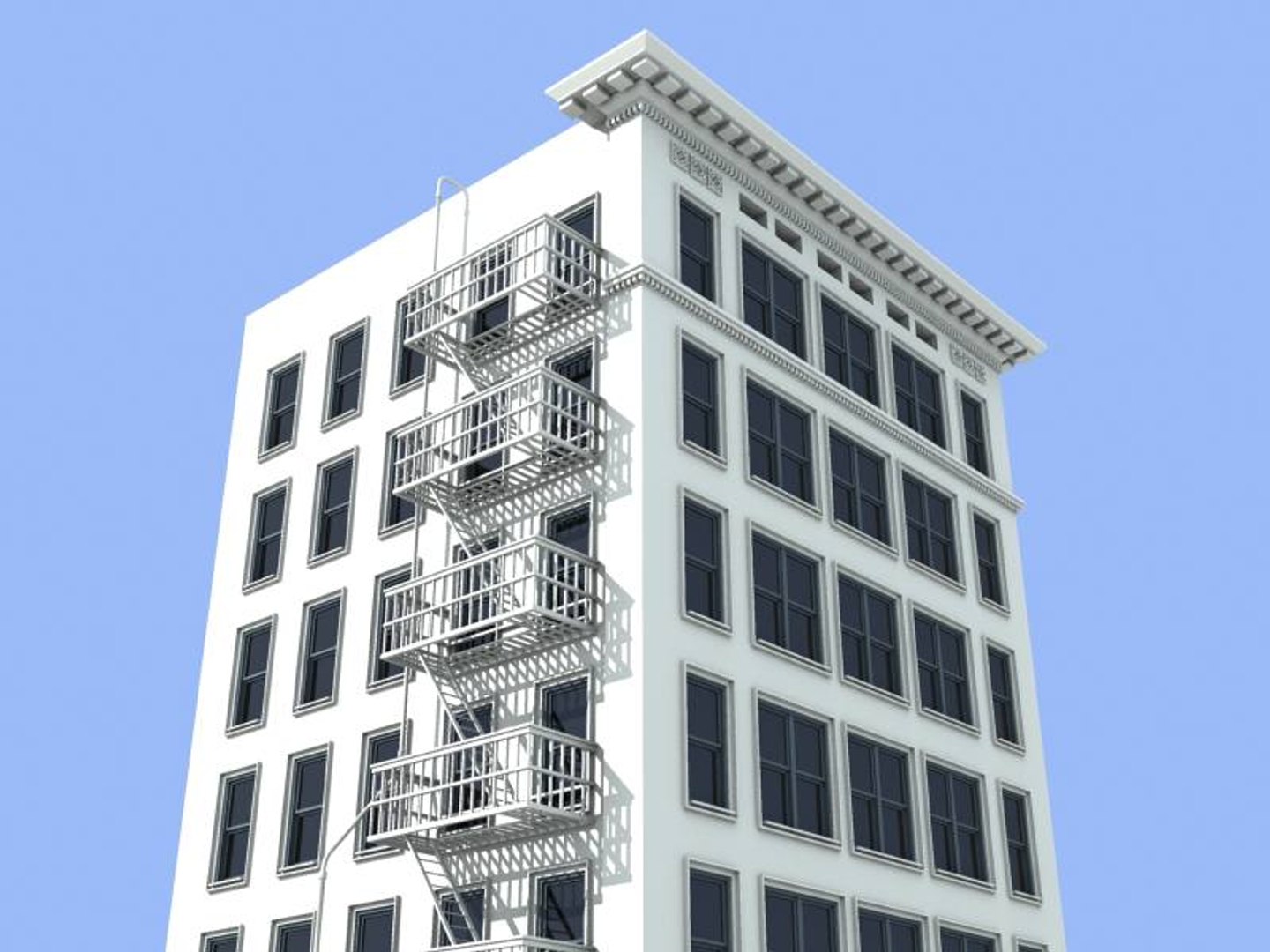 3d Model Bank Building Structure