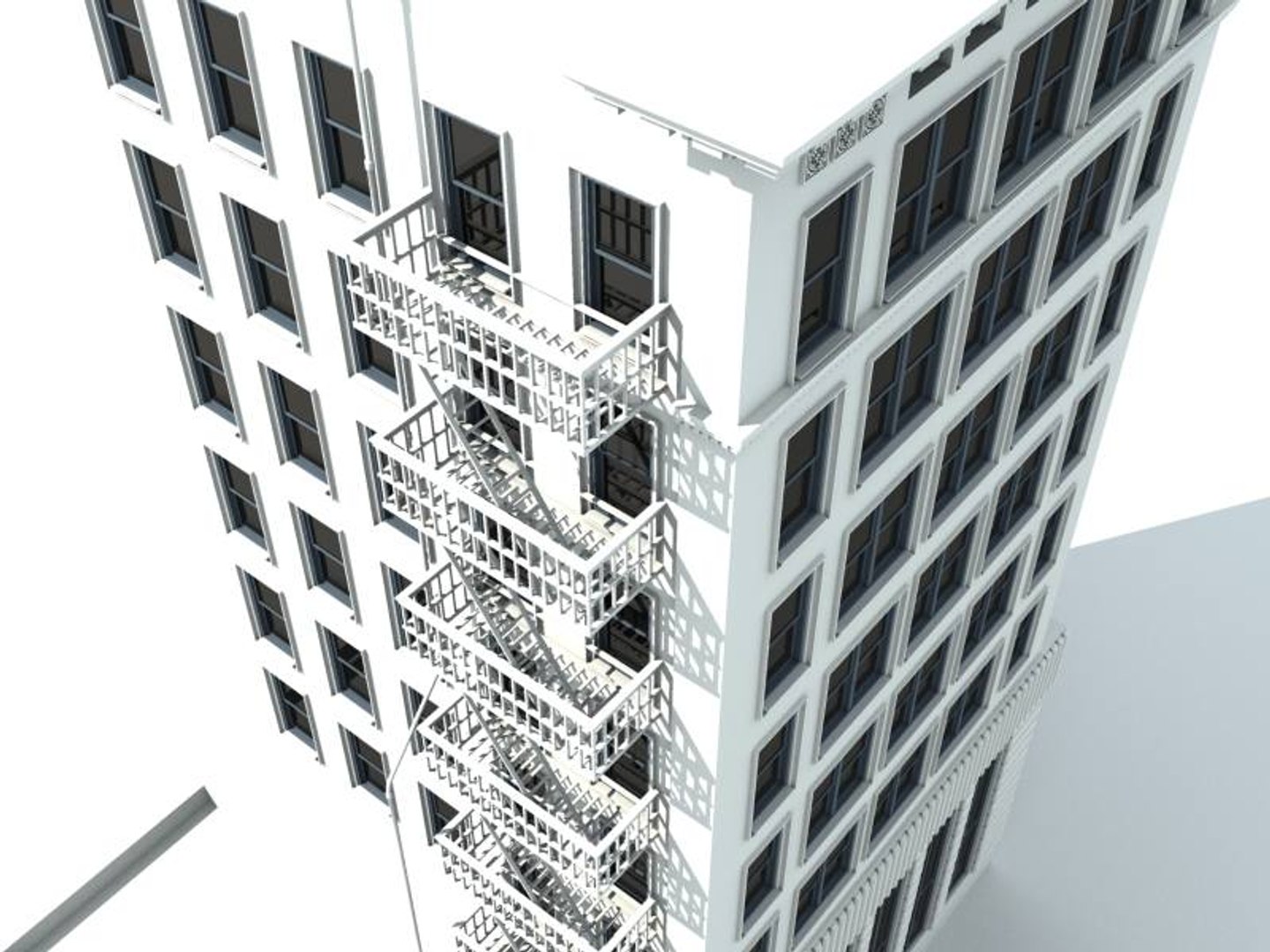 3d Model Bank Building Structure