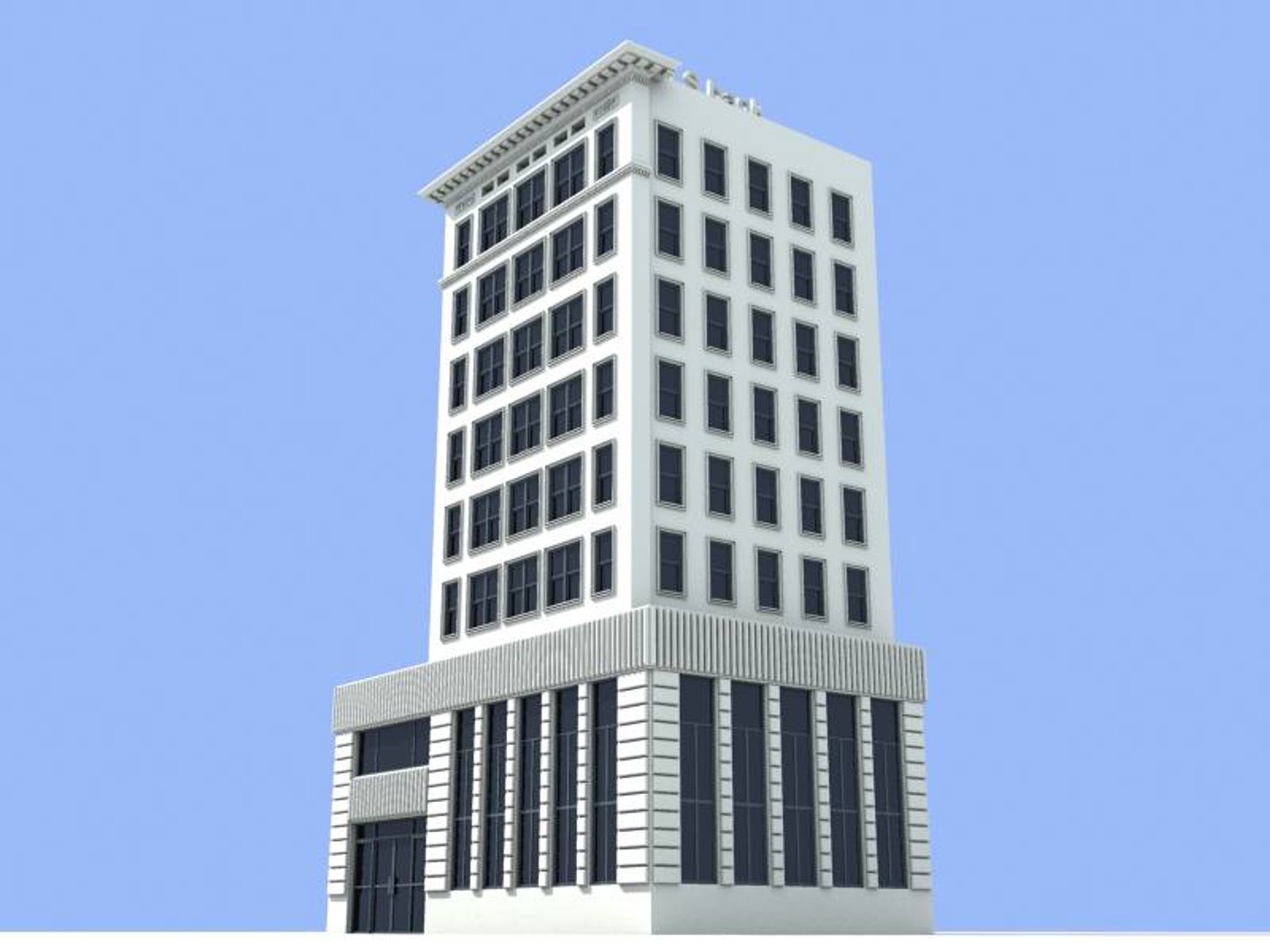 3d Model Bank Building Structure