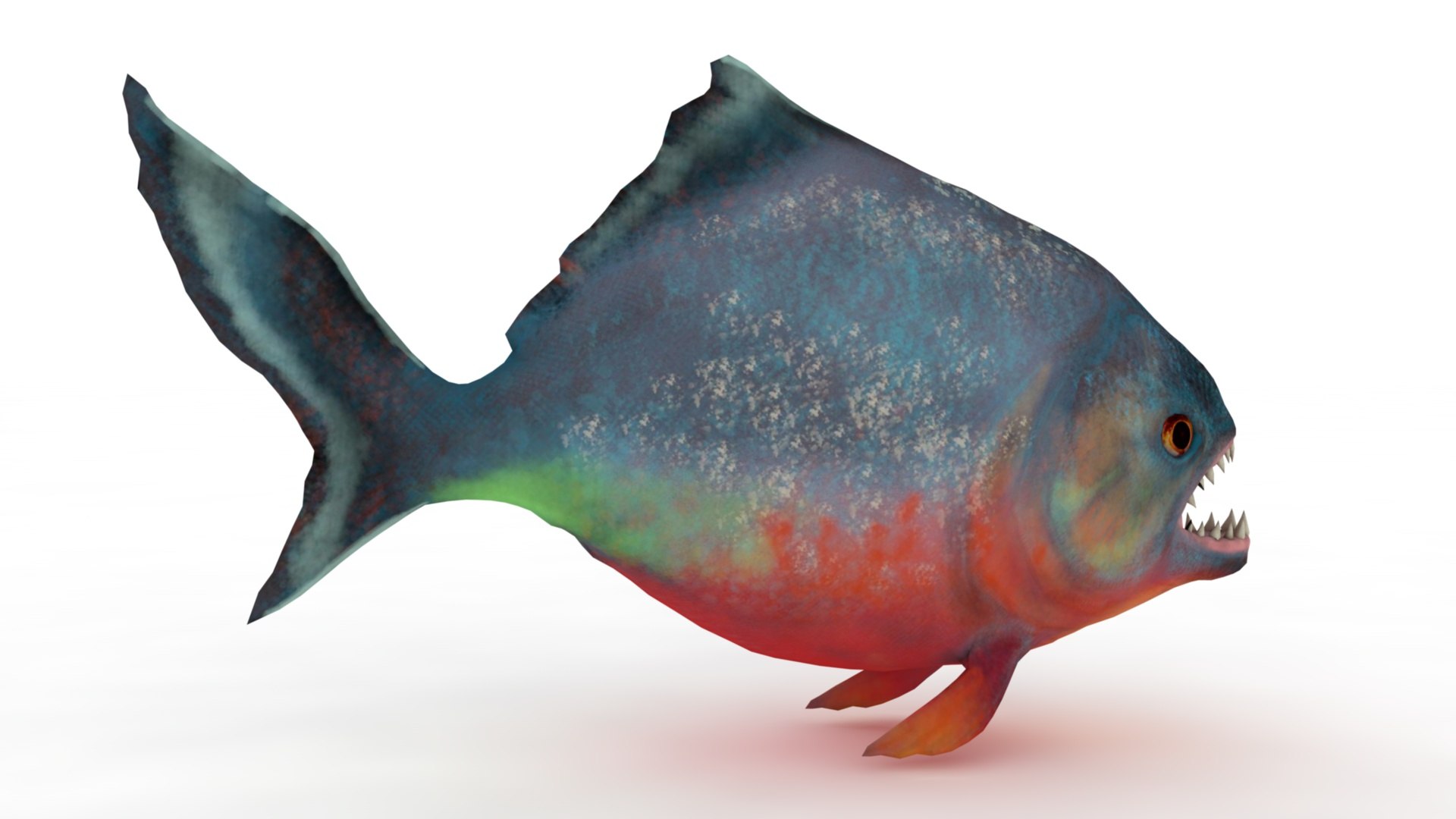 3D Piranha Fish Model - TurboSquid 2274596