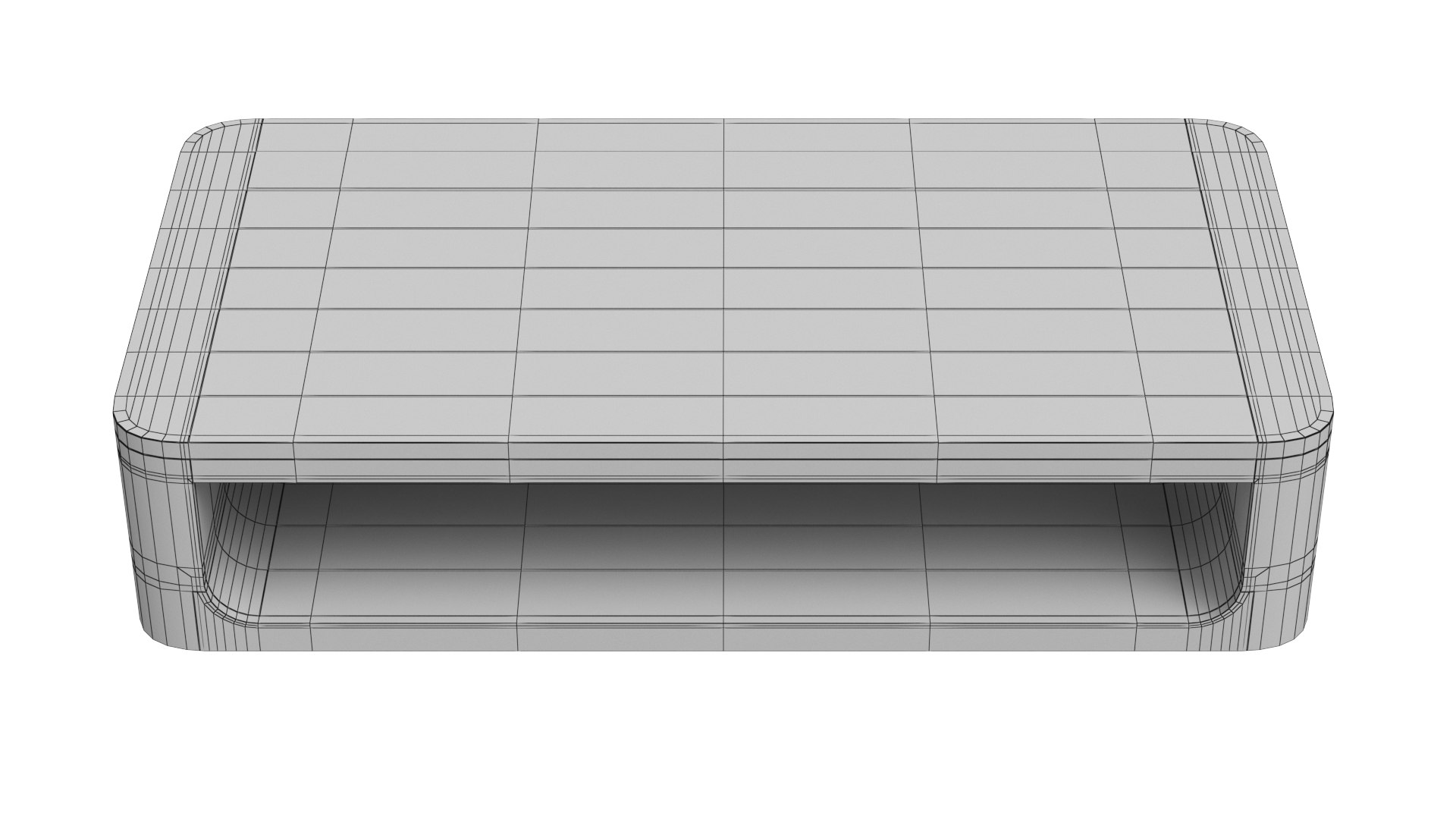 RH Oslo Open Teak Rectangular Coffee Table Model - TurboSquid 2156039