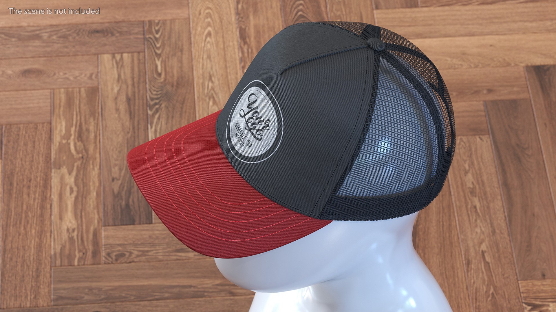 3D Model Trucker Cap Your Brand Black - TurboSquid 1908699