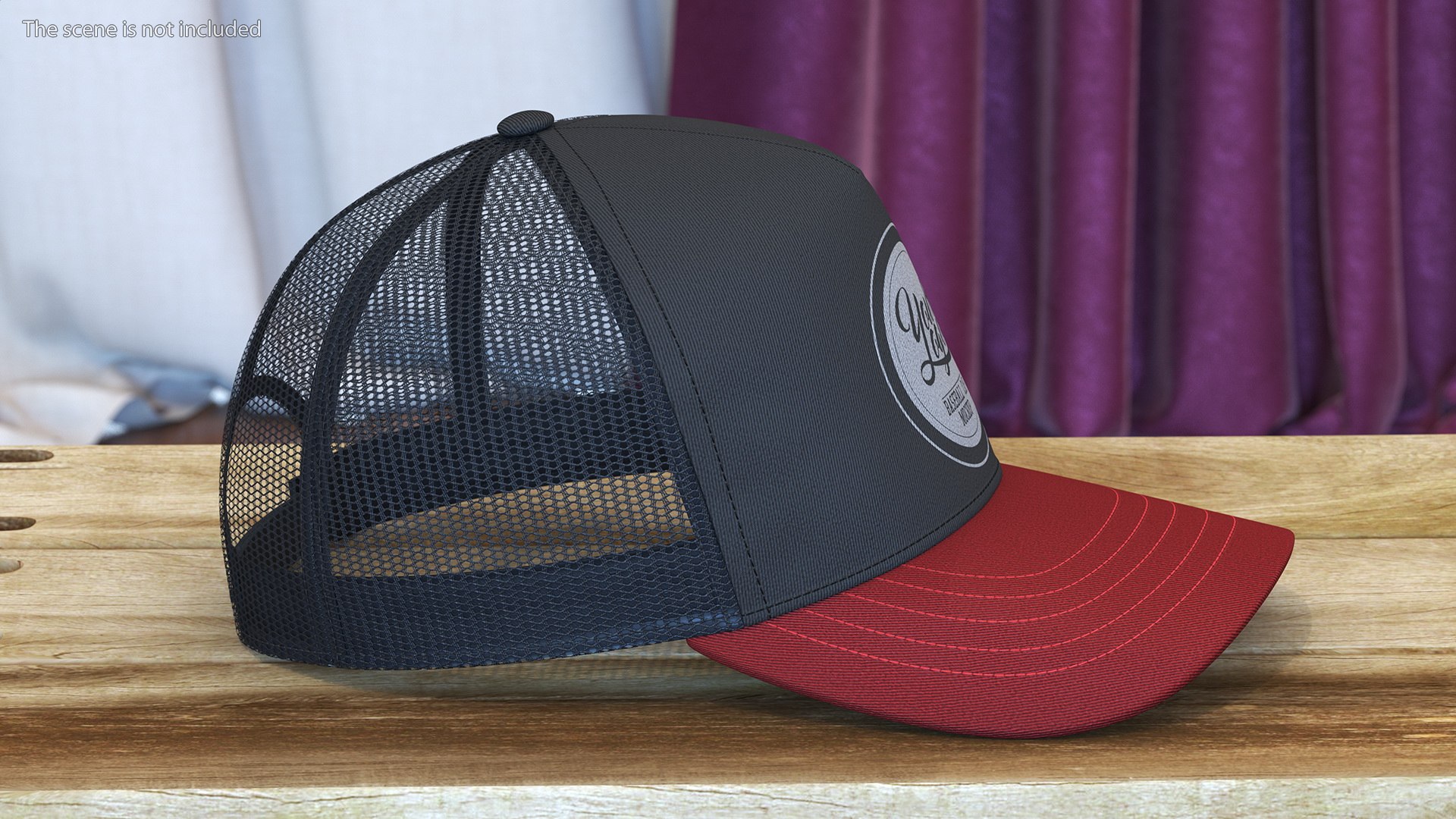 3D Model Trucker Cap Your Brand Black - TurboSquid 1908699