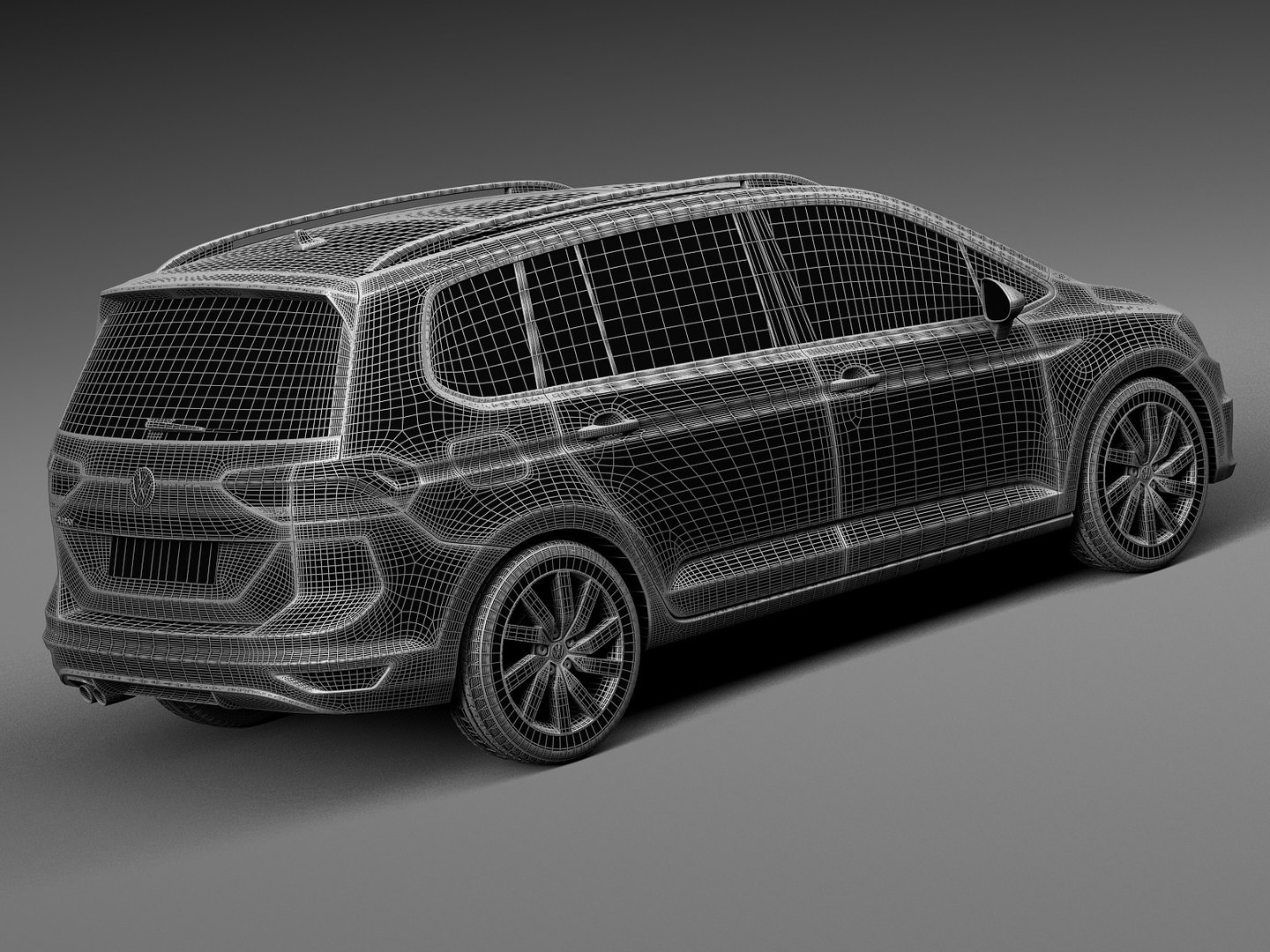 3d model 2016 volkswagen touran