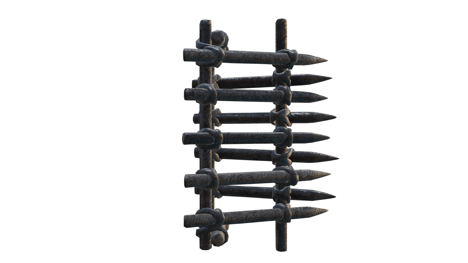 3D Model Low Poly Medieval Spiked Fence 3D Model - TurboSquid 2300111