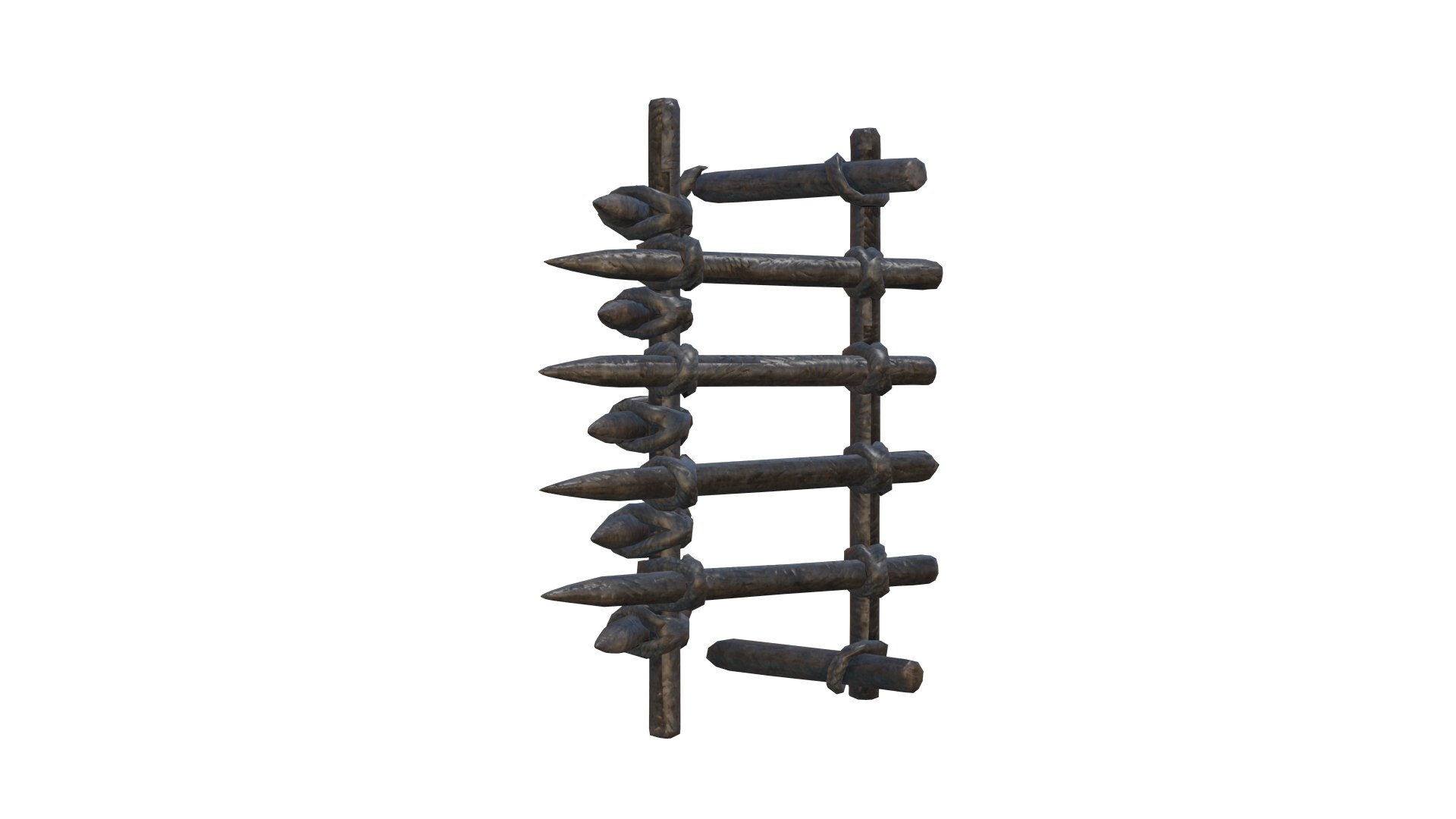 3D Model Low Poly Medieval Spiked Fence 3D Model - TurboSquid 2300111