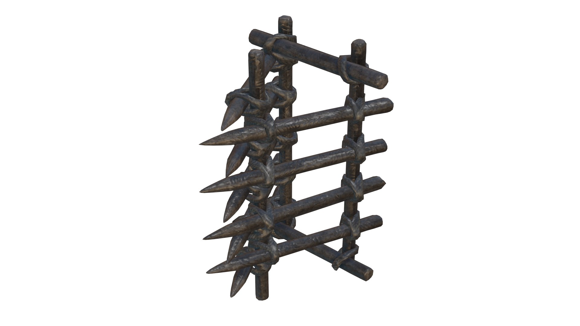 3D Model Low Poly Medieval Spiked Fence 3D Model - TurboSquid 2300111