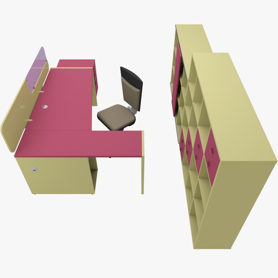3d Model Of Rack Office Table
