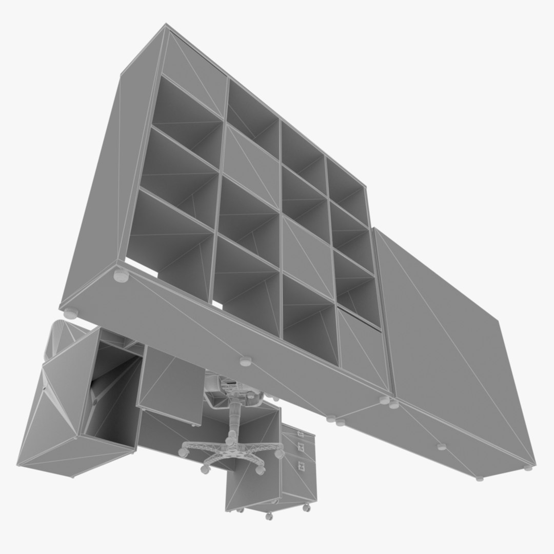 3d Model Of Rack Office Table