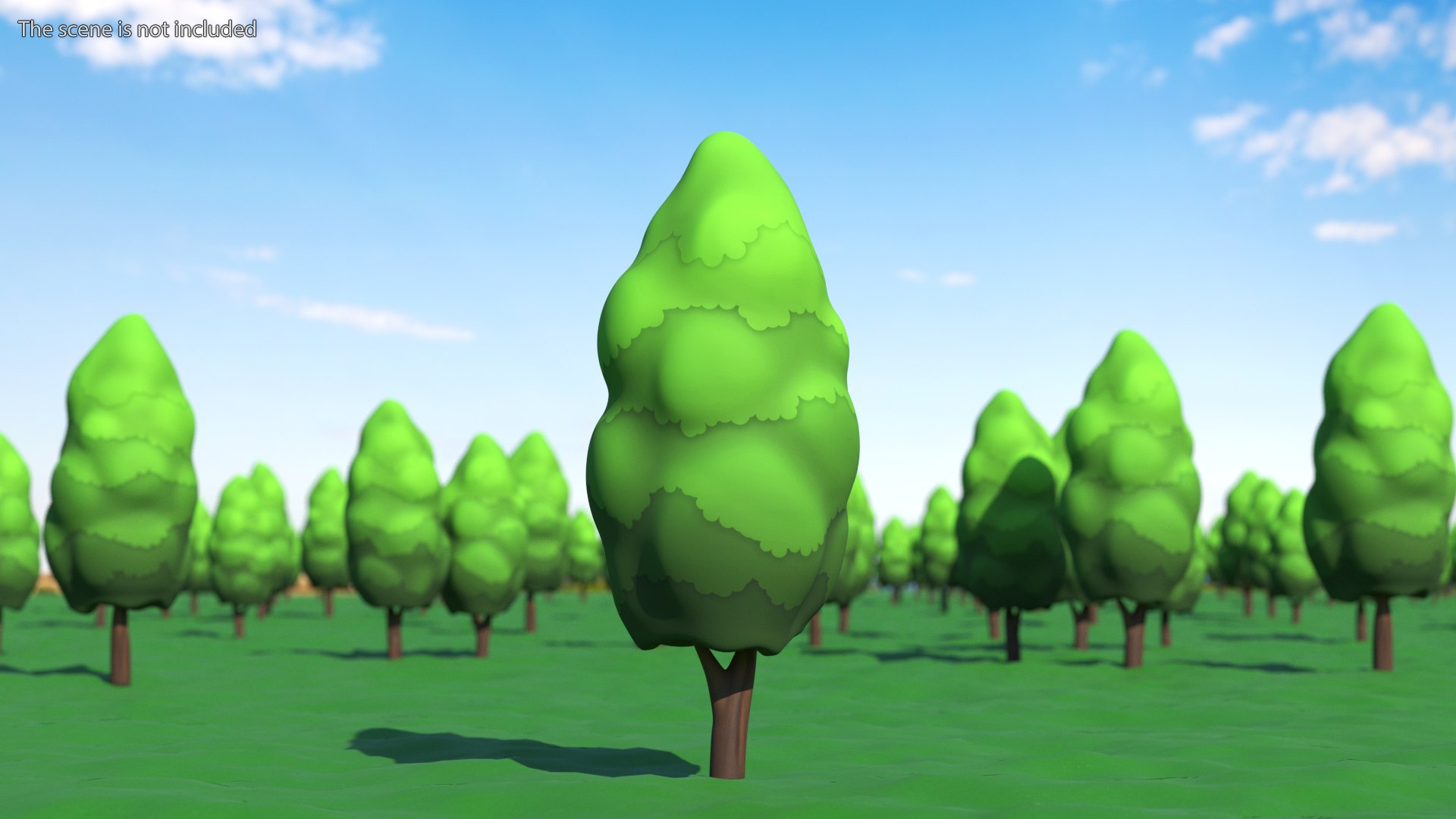 Cottonwood Tree Cartoon Style Handpaint Texture 3D - TurboSquid 2169419