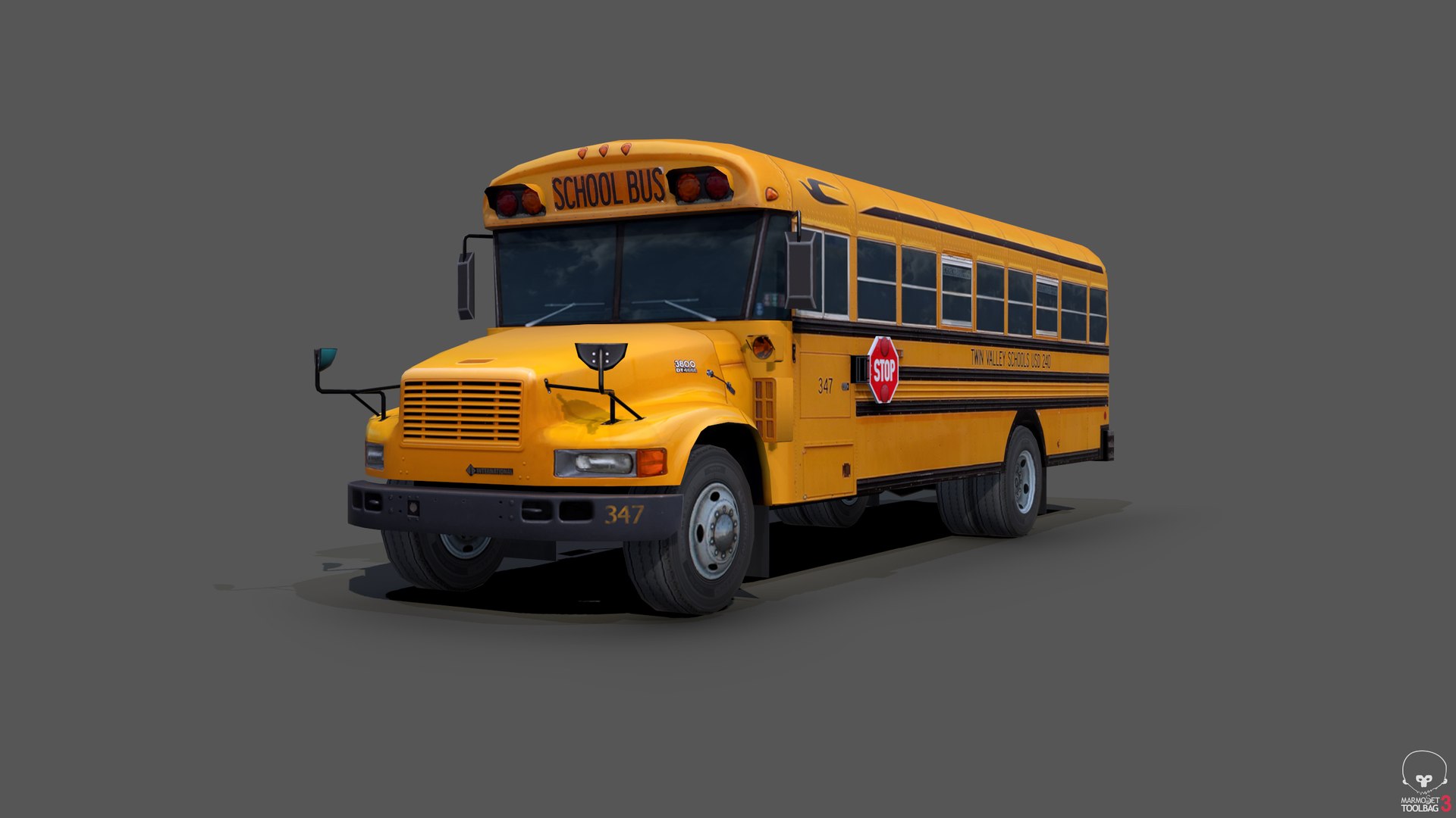 3D Model International 3800 School Bus - TurboSquid 1385975