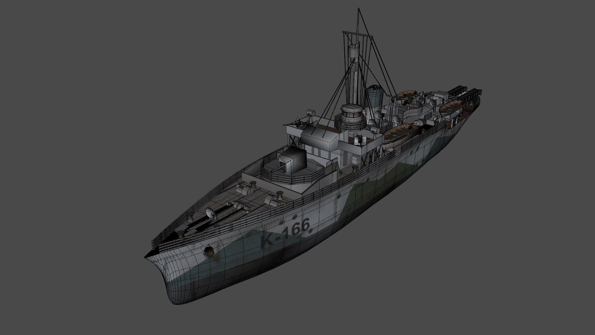 HMCS Snowberry K-166 Ship Low-poly 3D Model 3D Model - TurboSquid 2354771