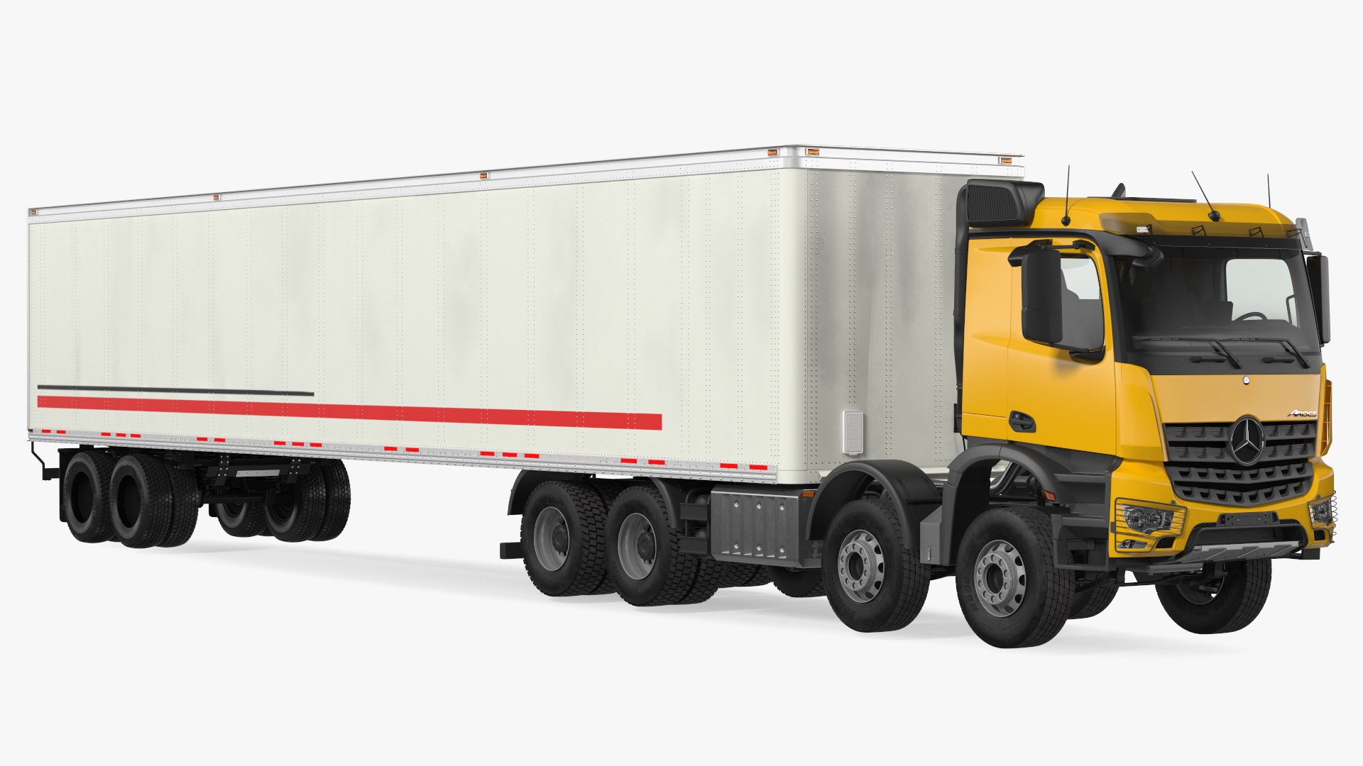 Mercedes Benz Truck With Semi Trailer model - TurboSquid 1851778