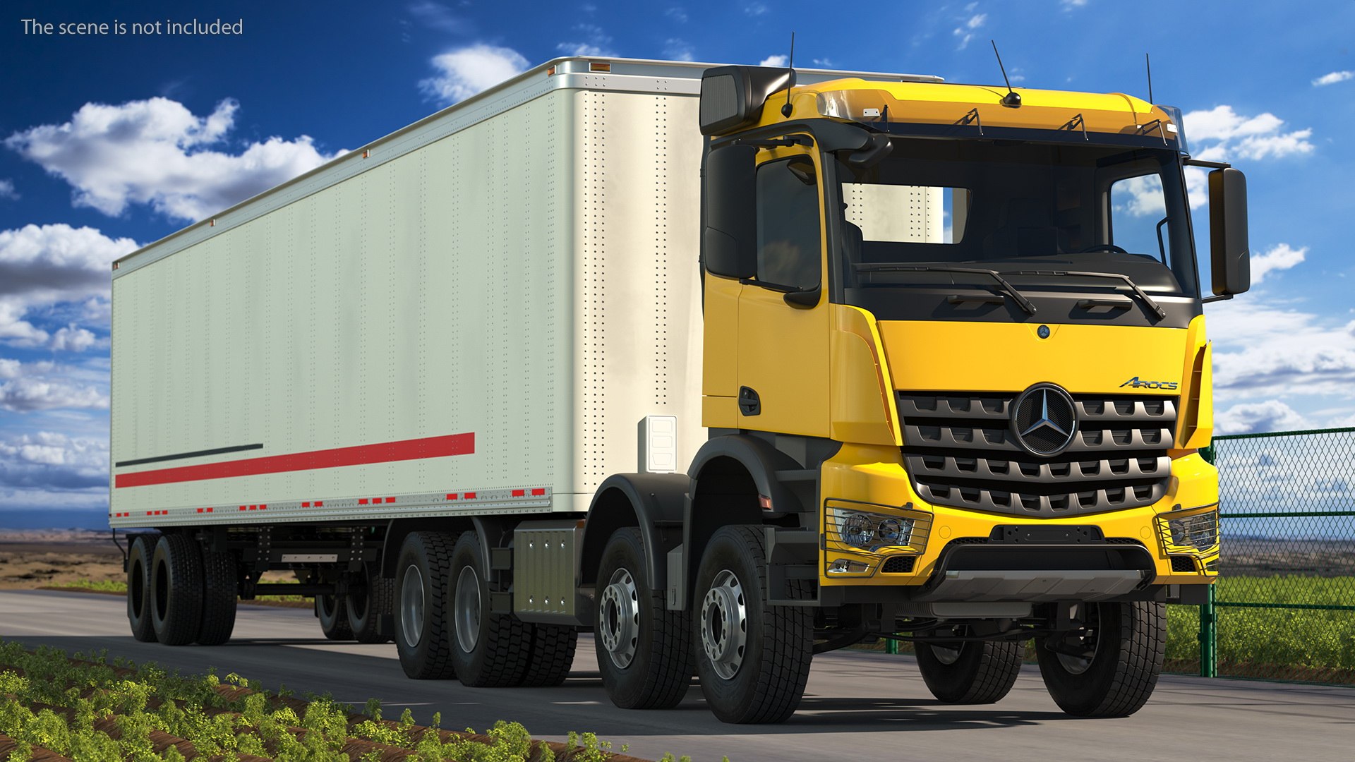 Mercedes Benz Truck With Semi Trailer model - TurboSquid 1851778