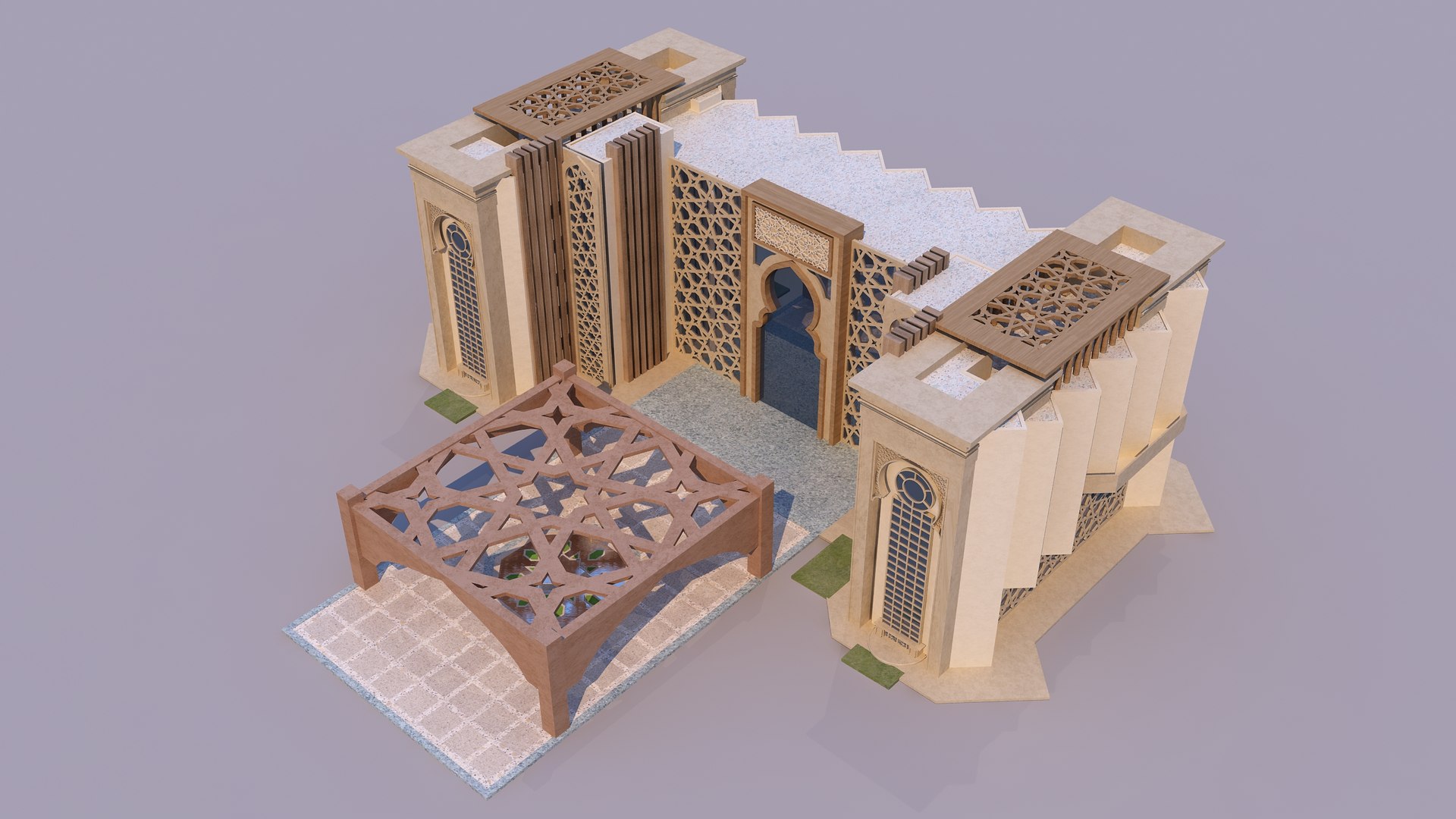 3D 0170 - Islamic Facade Building - TurboSquid 2240019