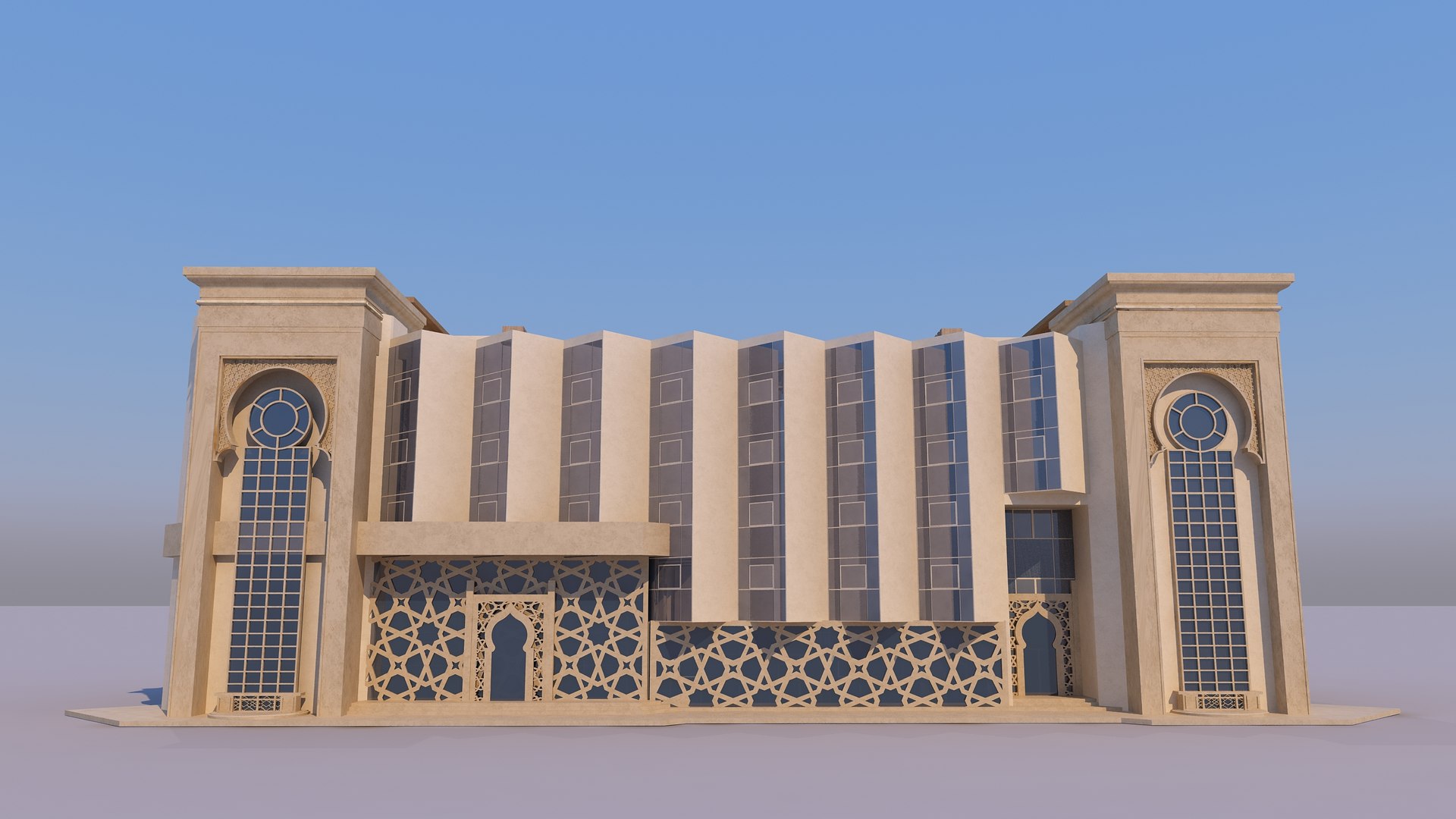 3D 0170 - Islamic Facade Building - TurboSquid 2240019
