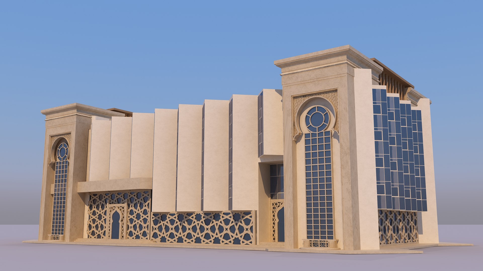 3D 0170 - Islamic Facade Building - TurboSquid 2240019
