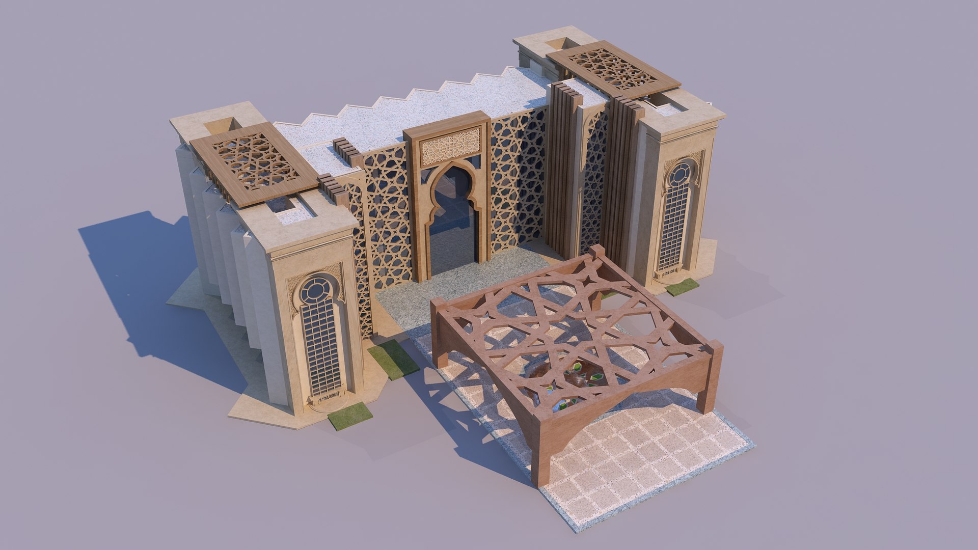 3D 0170 - Islamic Facade Building - TurboSquid 2240019