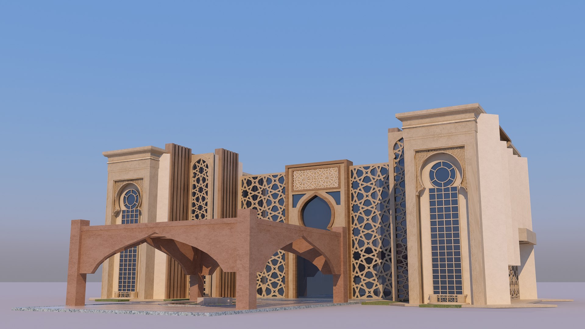 3D 0170 - Islamic Facade Building - TurboSquid 2240019