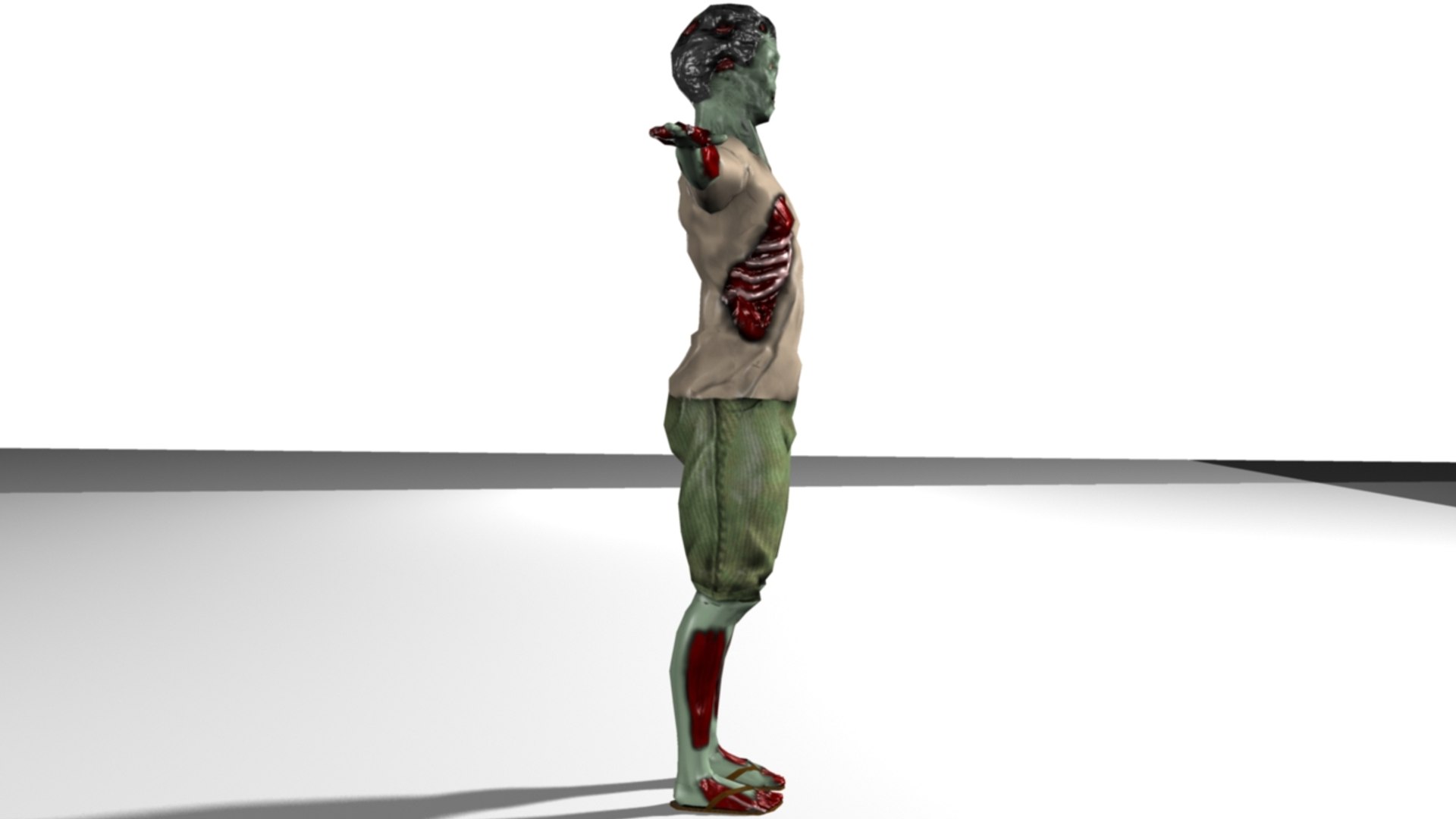 3d zombie character
