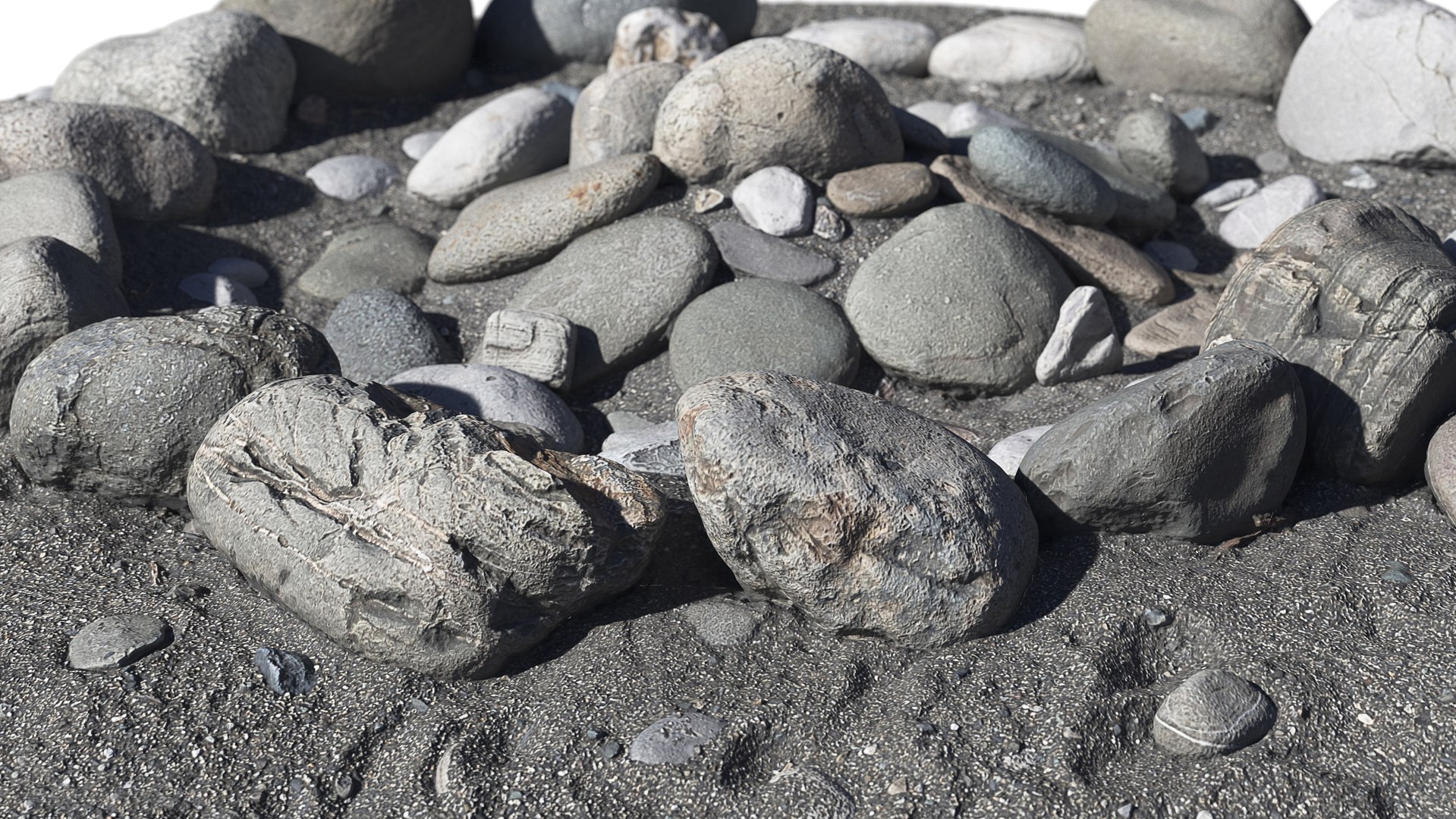Stacked Stones On The Ground 3D Model - TurboSquid 1812305