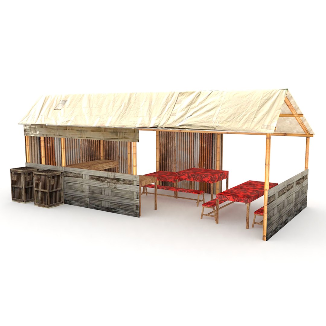 3D Warung Es Degan Tranditional Indonesian Asian Food Stall ...