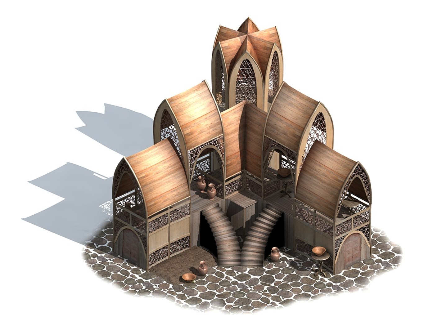 Elves Buildings 3D Model - TurboSquid 1465731