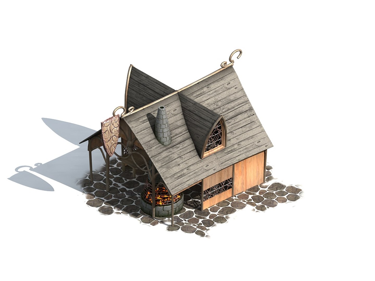 Elves Buildings 3D Model - TurboSquid 1465731