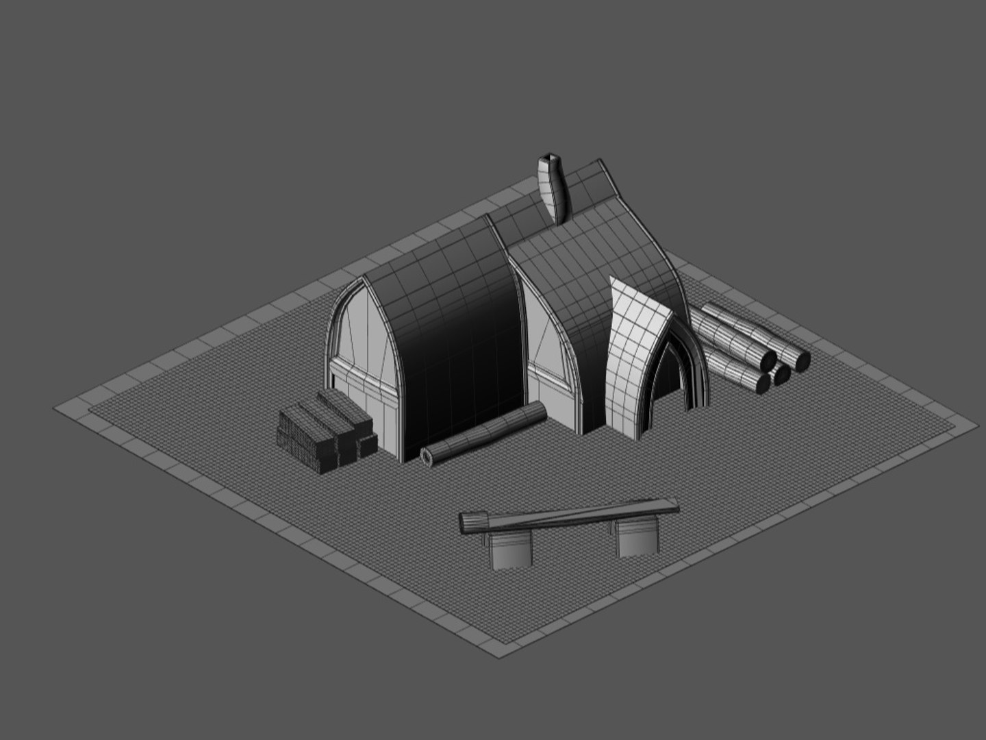 Elves buildings 3D model - TurboSquid 1465731