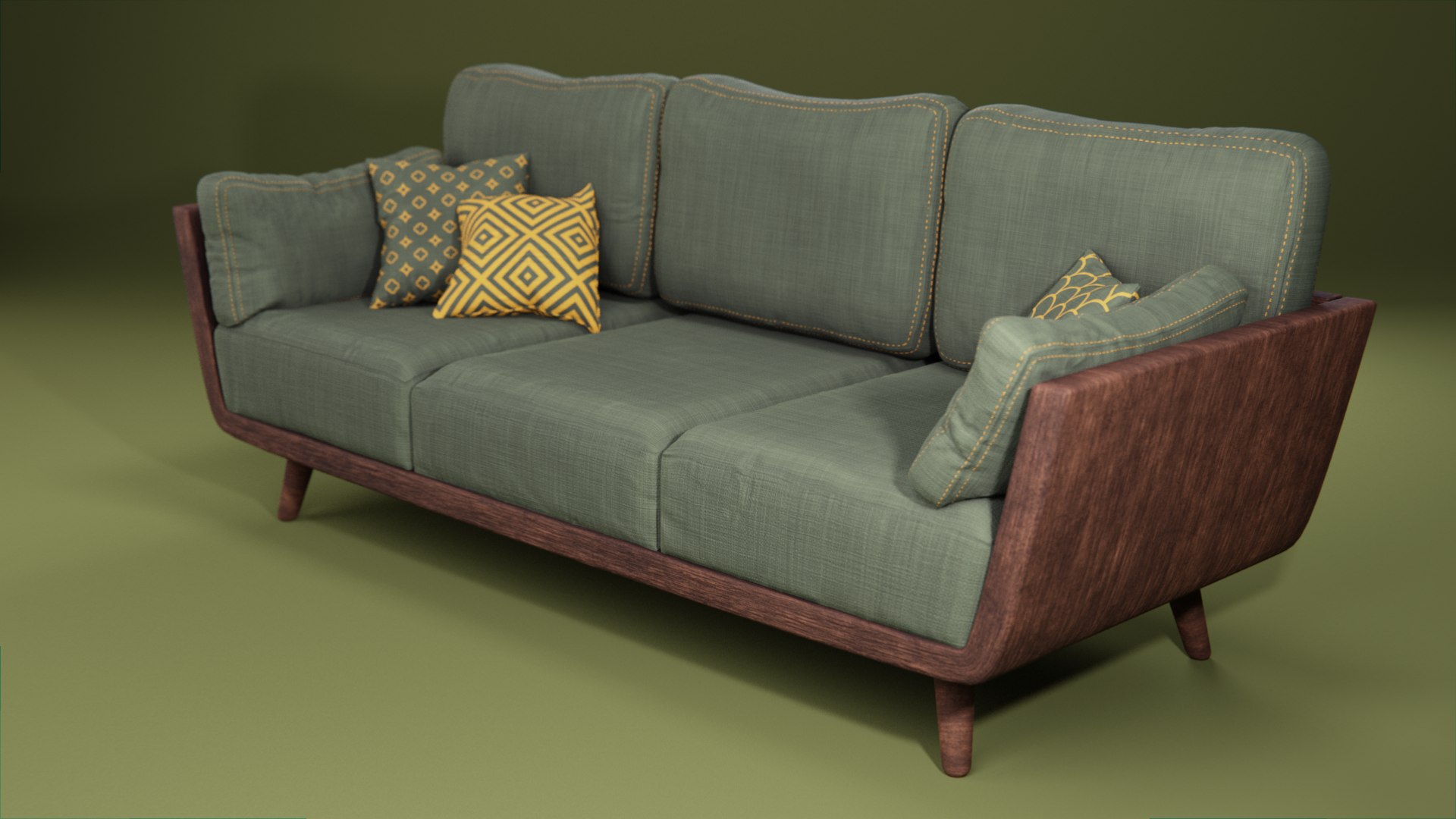 Couch classic model - TurboSquid 1688906