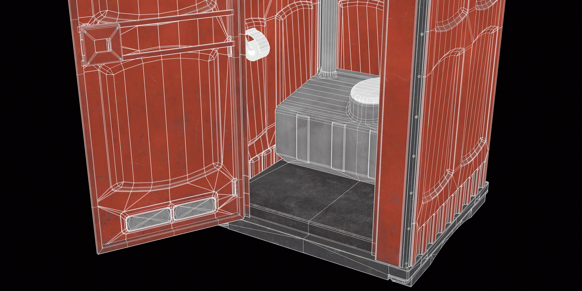 Public Portable Toilet 02 PBR Game Ready 3D - TurboSquid 2072990