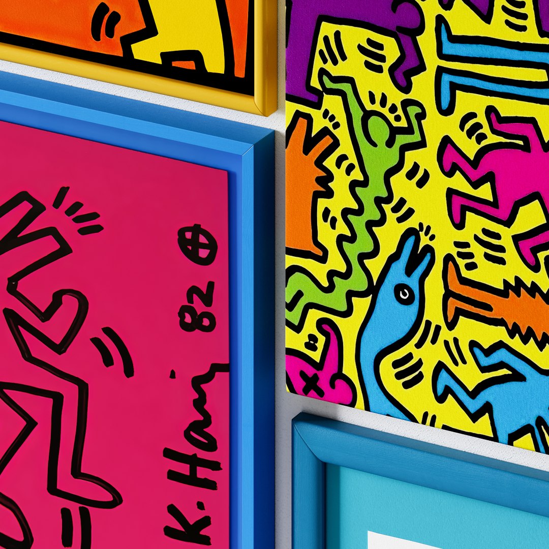 3D Model Painting Set Keith Haring - TurboSquid 1904641