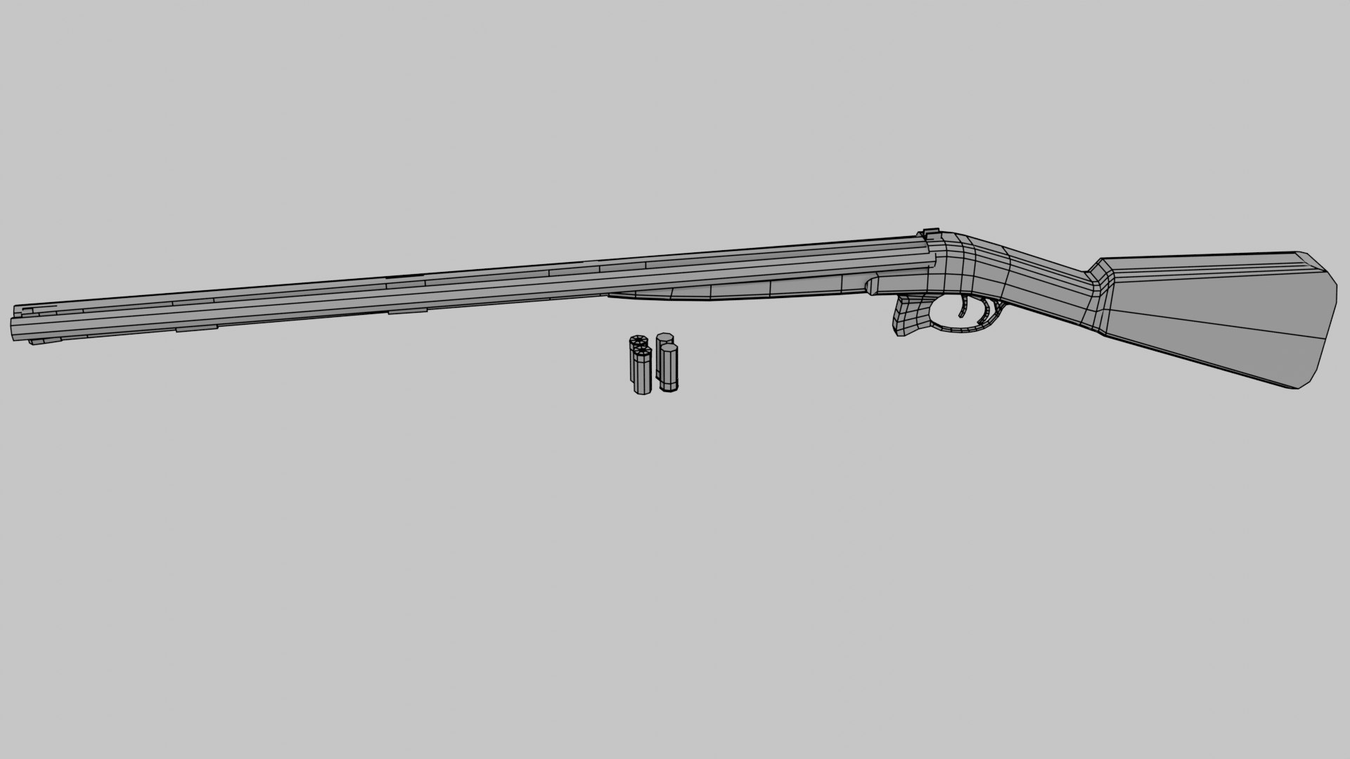 Free 3D Low Poly Double Barrel Model - TurboSquid 2416008