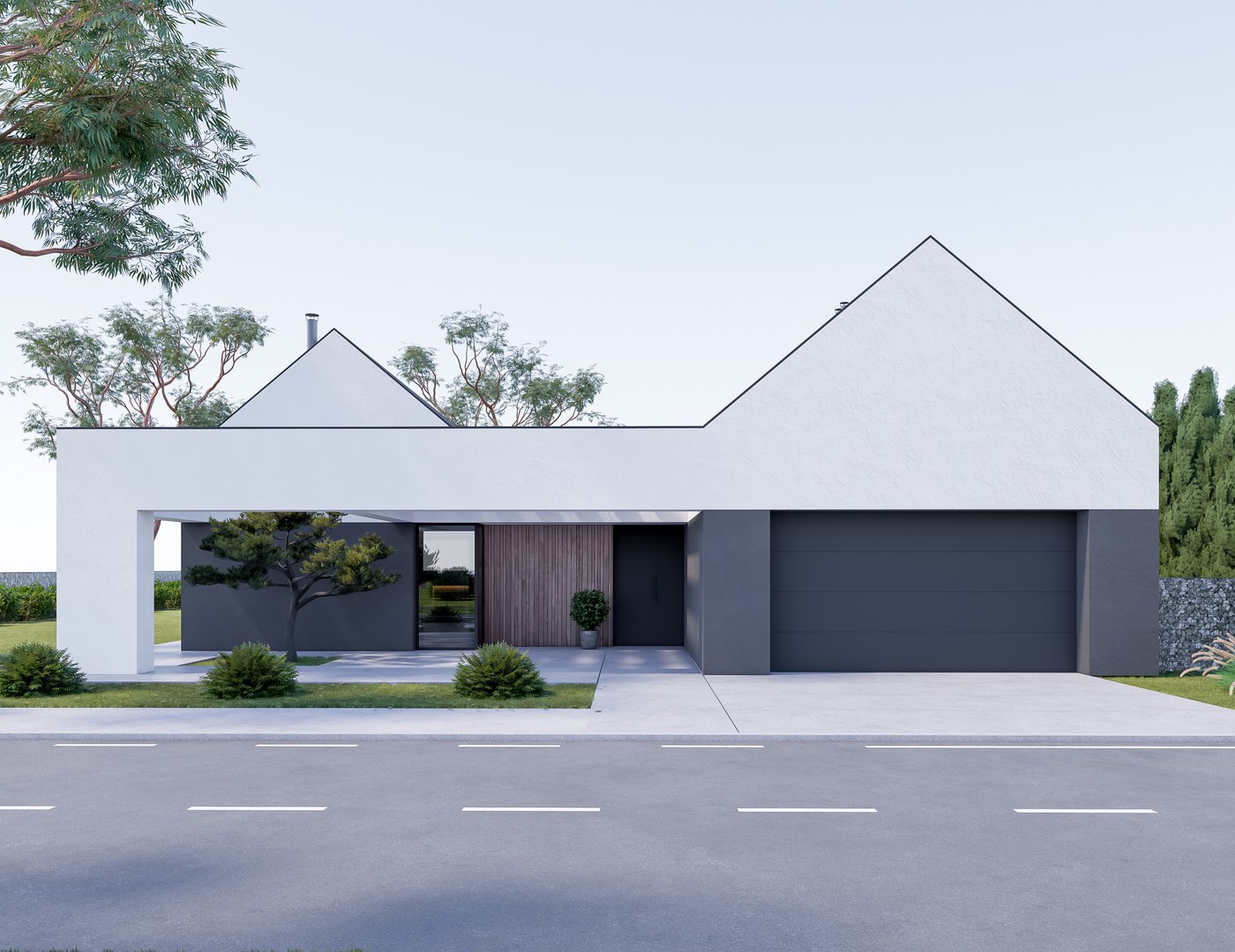 Family House 25 - Created With Fully Parametric Revit Families 3D Model ...