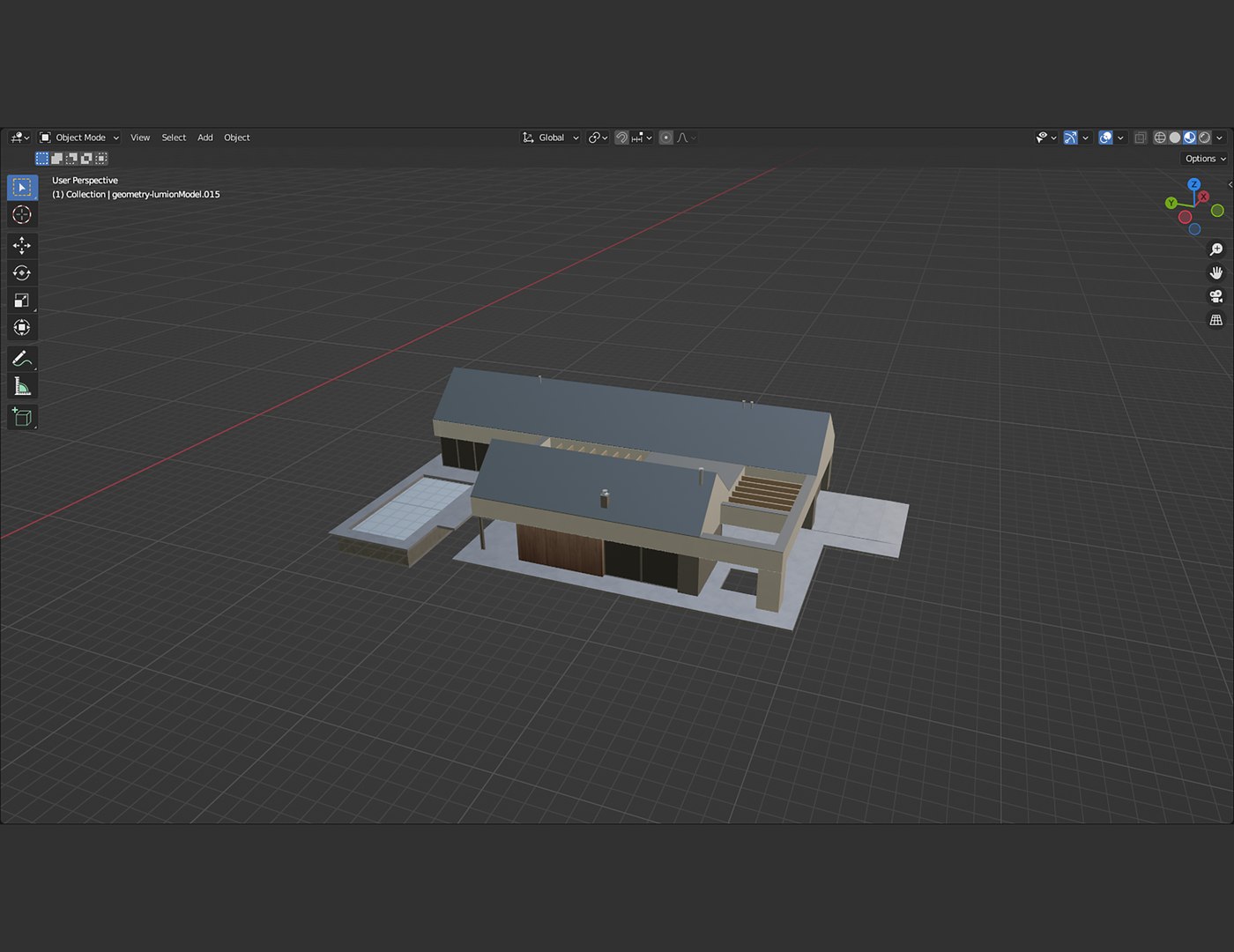 Family House 25 - Created With Fully Parametric Revit Families 3D Model ...