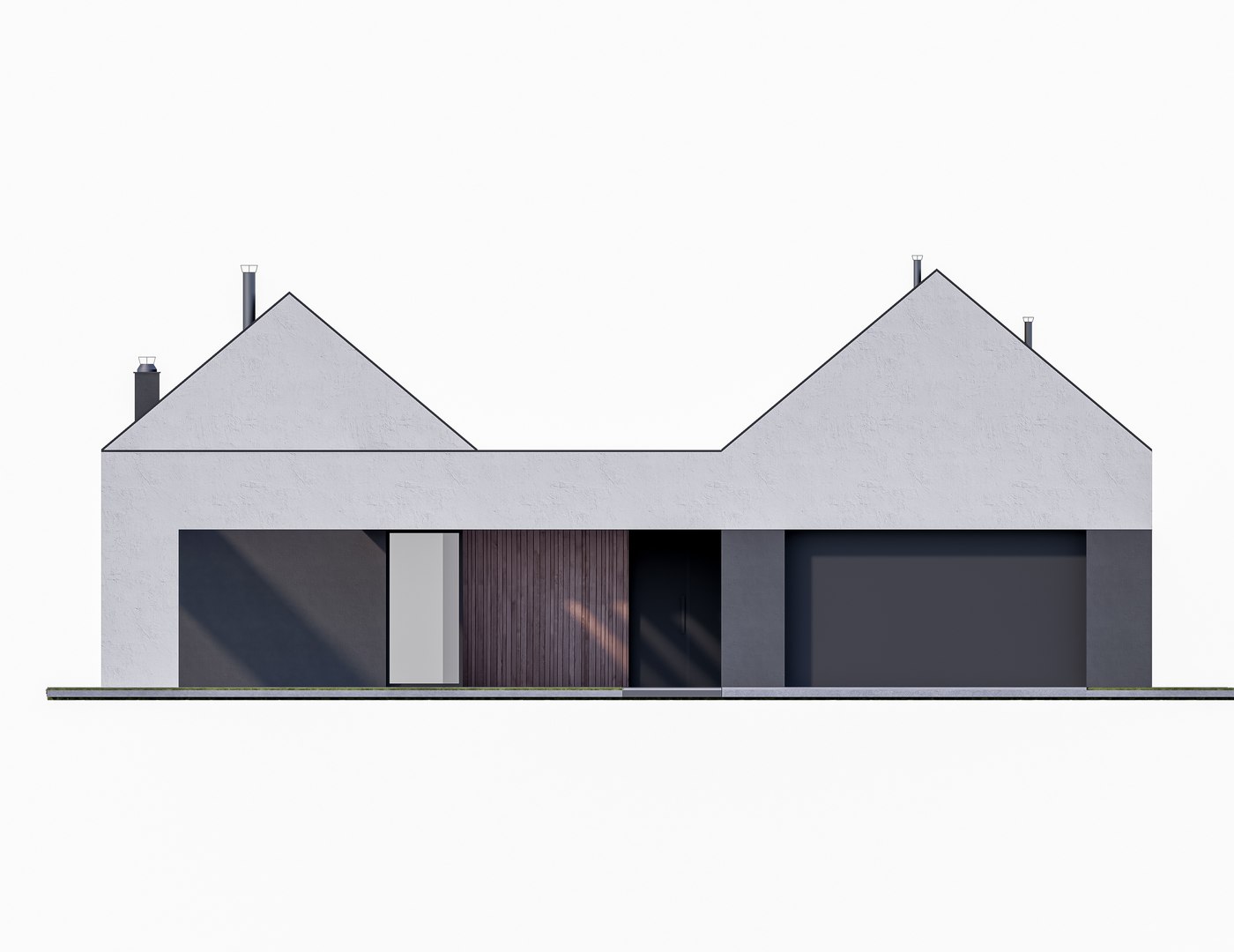 Family House 25 - Created With Fully Parametric Revit Families 3D Model ...